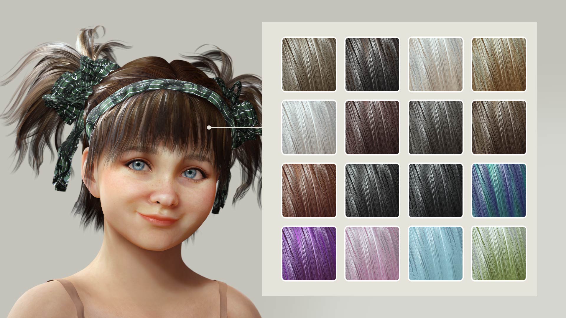 KoKo Hair - Character Creator/Hair - Reallusion Content Store