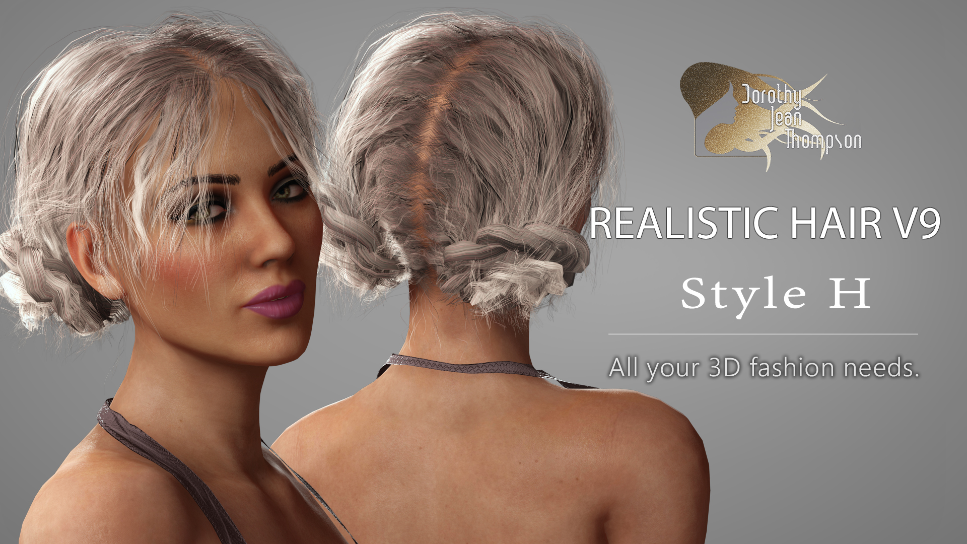 Realistic Hair V9 - 9 Pack - Character Creator/Hair - Reallusion Content Store