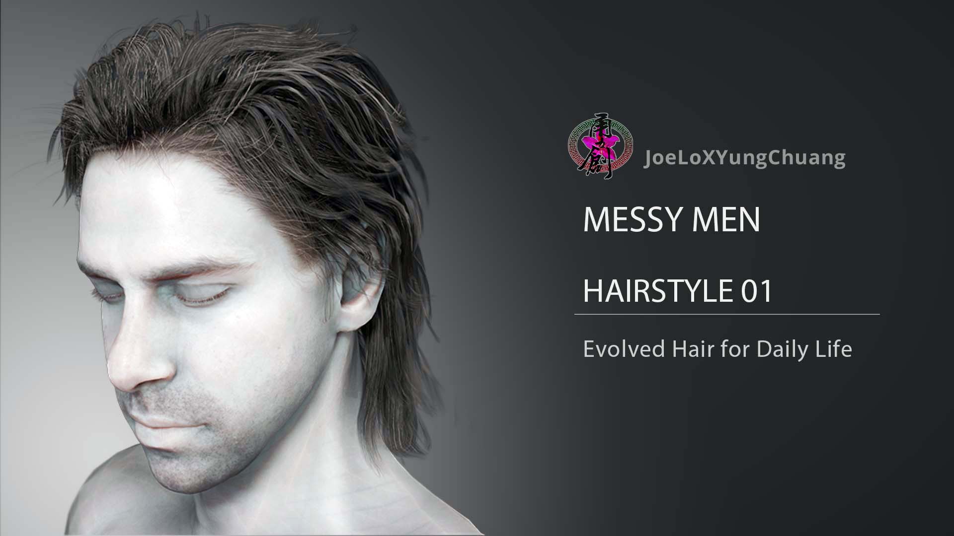 Messy Men Hairstyle-01 - Character Creator/Hair - Reallusion Content Store