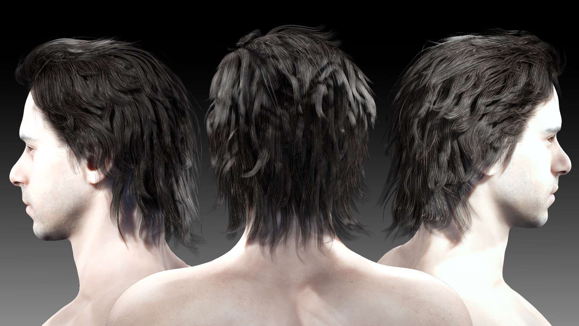 Messy Men Hairstyle-01 - Character Creator/Hair - Reallusion Content Store