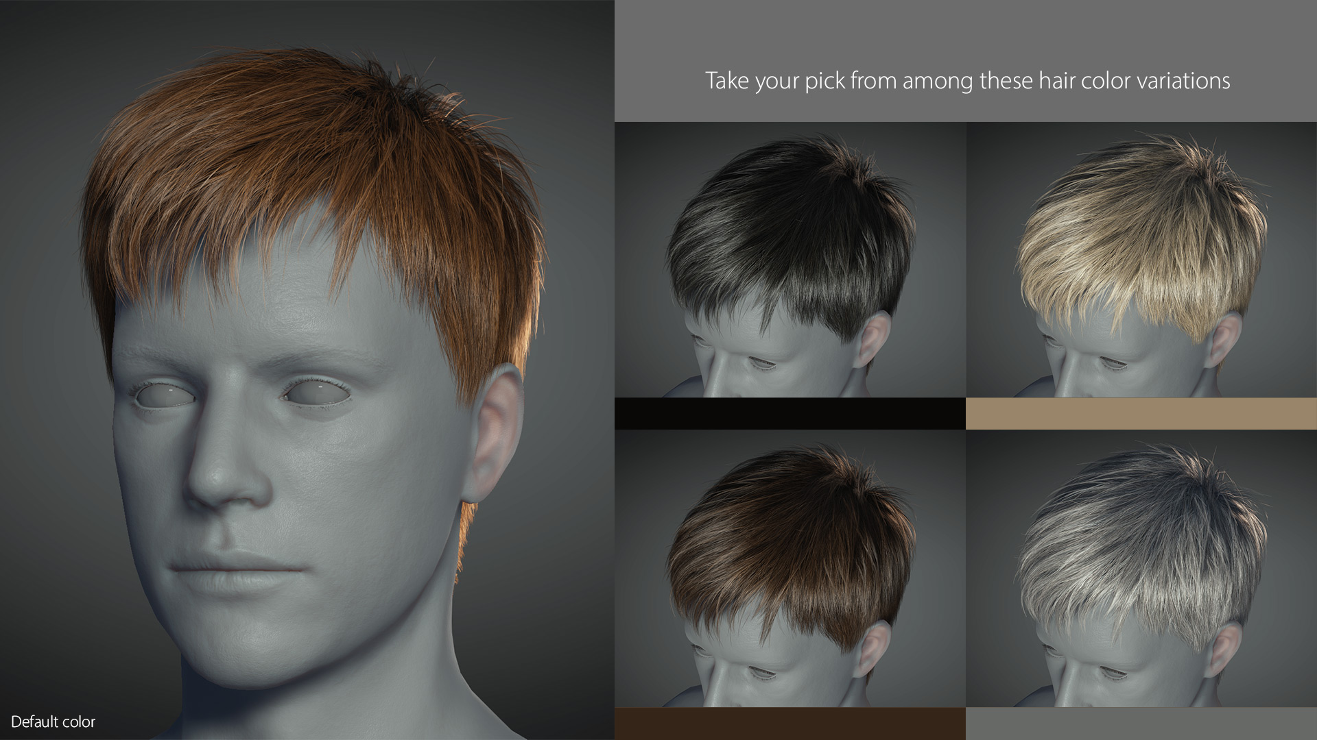 Fringe Men's Hair - Character Creator/Hair - Reallusion Content Store
