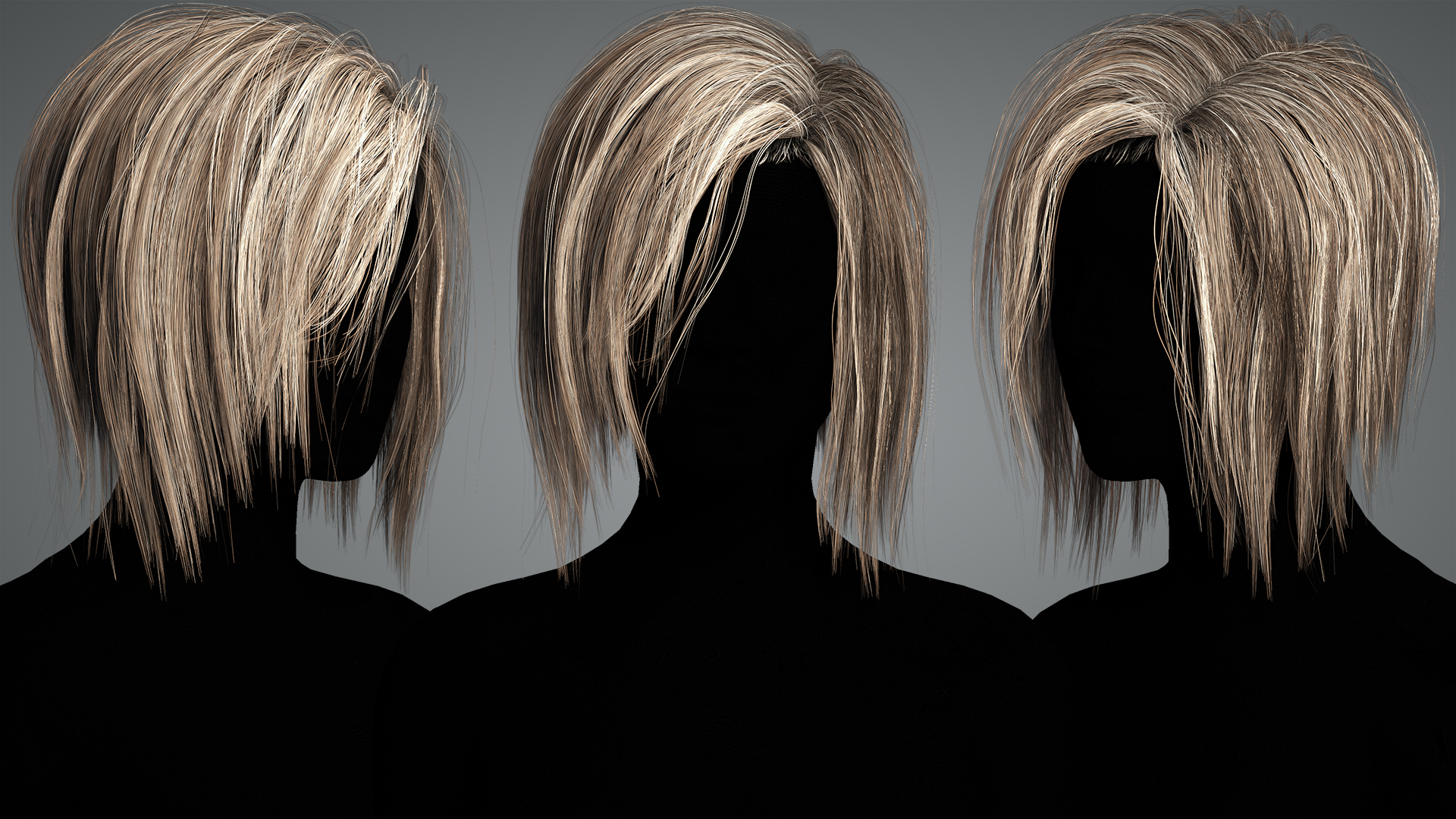 Side Part Angle Bob Hair - Character Creator/Hair - Reallusion Content ...