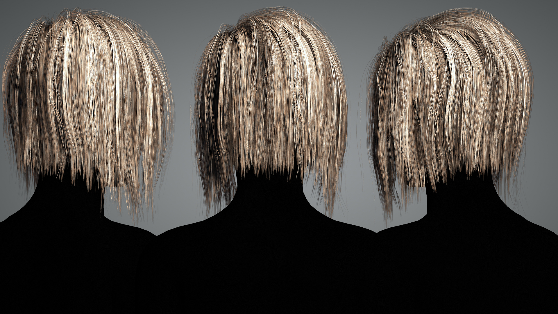 Side Part Angle Bob Hair - Character Creator/Hair - Reallusion Content ...