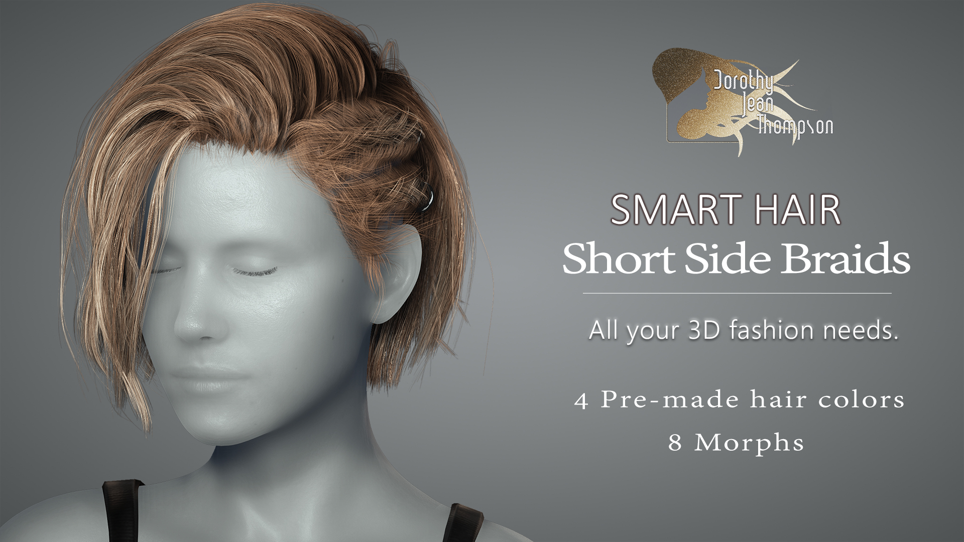 Short Side Braids Hair - Character Creator/Hair - Reallusion Content Store