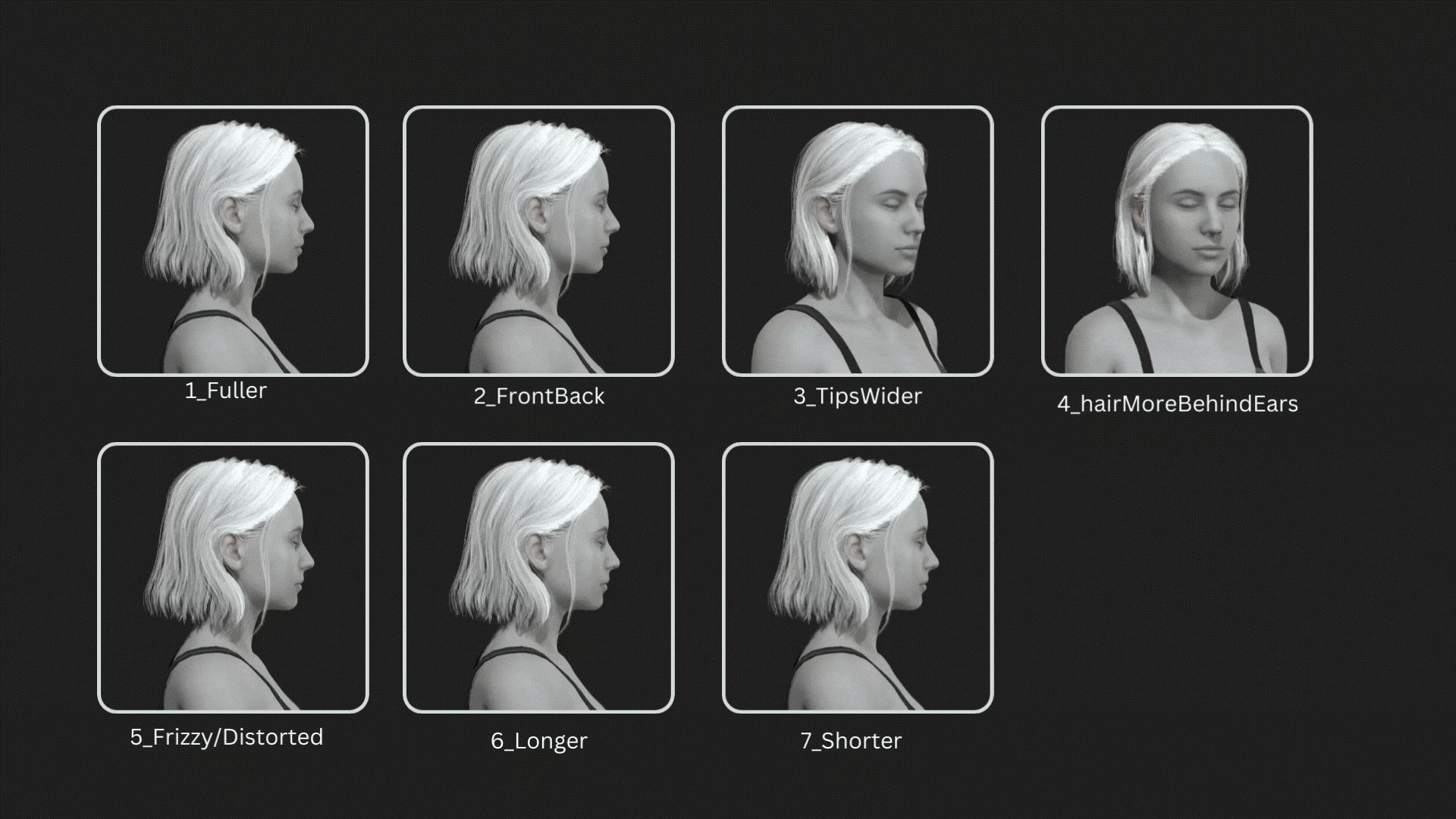 Sleek Middle Part - Character Creator/Hair - Reallusion Content Store