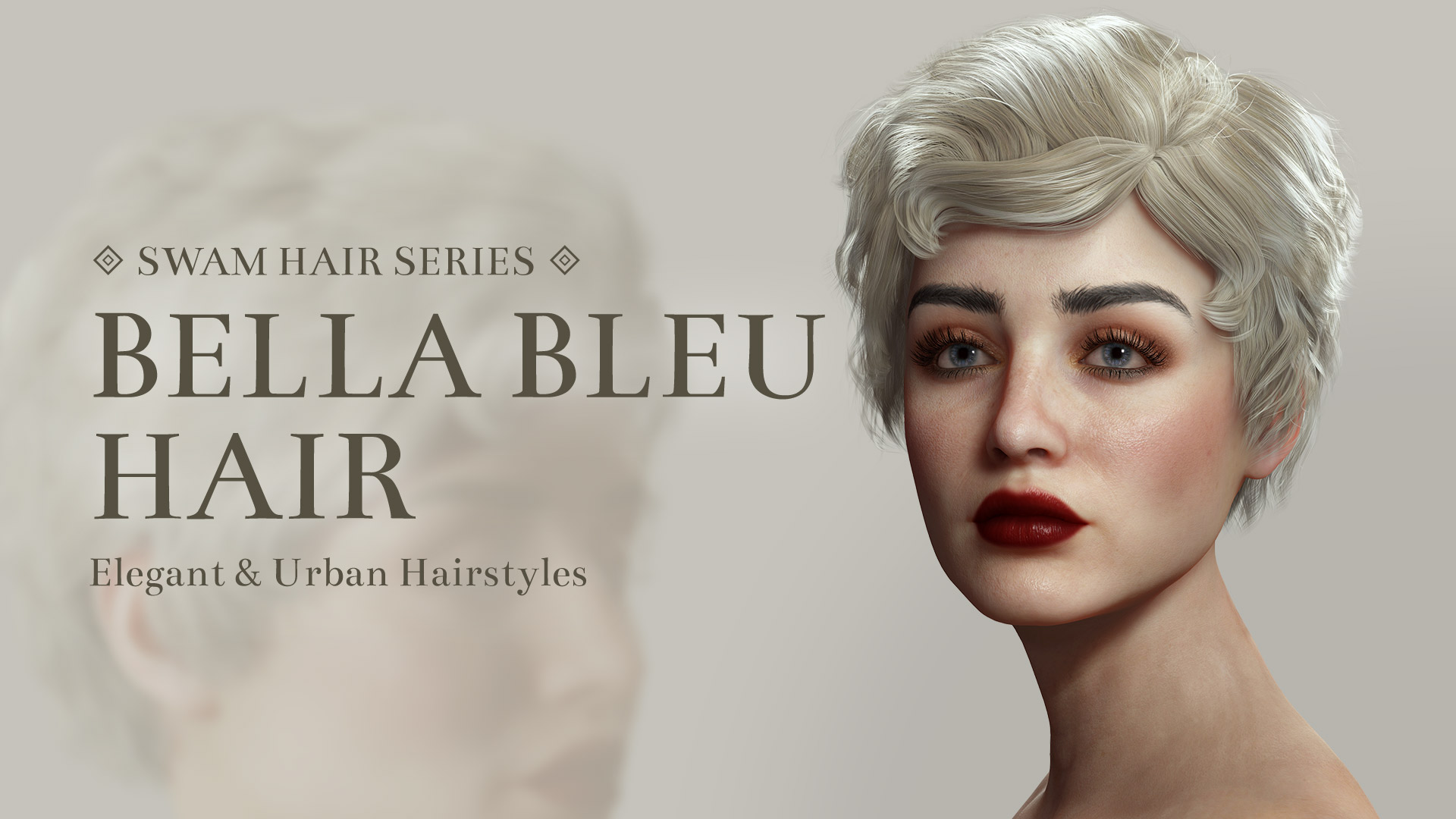 Bella Bleu Hair - Character Creator/Hair - Reallusion Content Store