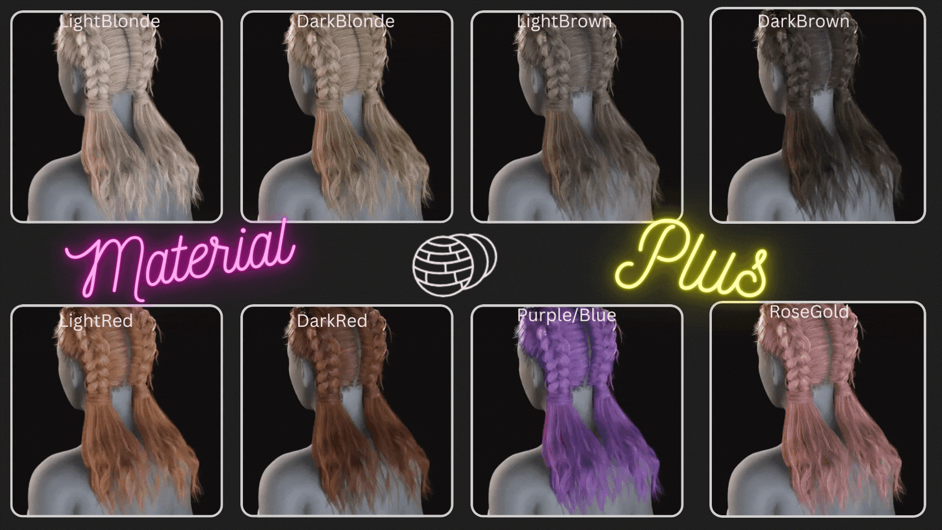 Double Braids Hair - Character Creator/Hair - Reallusion Content Store