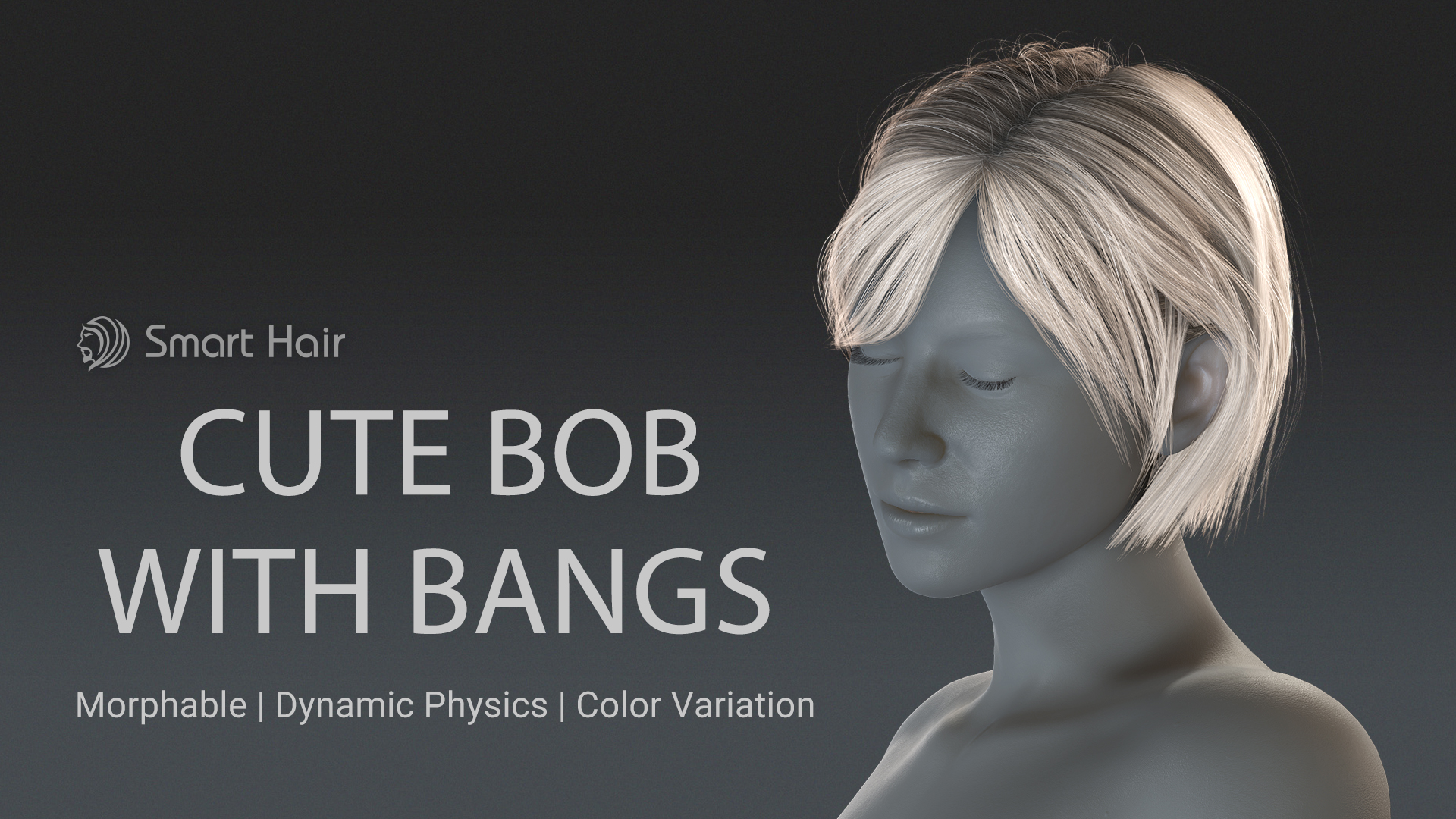 Cute Bob With Bangs Hair - Character Creator/Hair - Reallusion Content ...