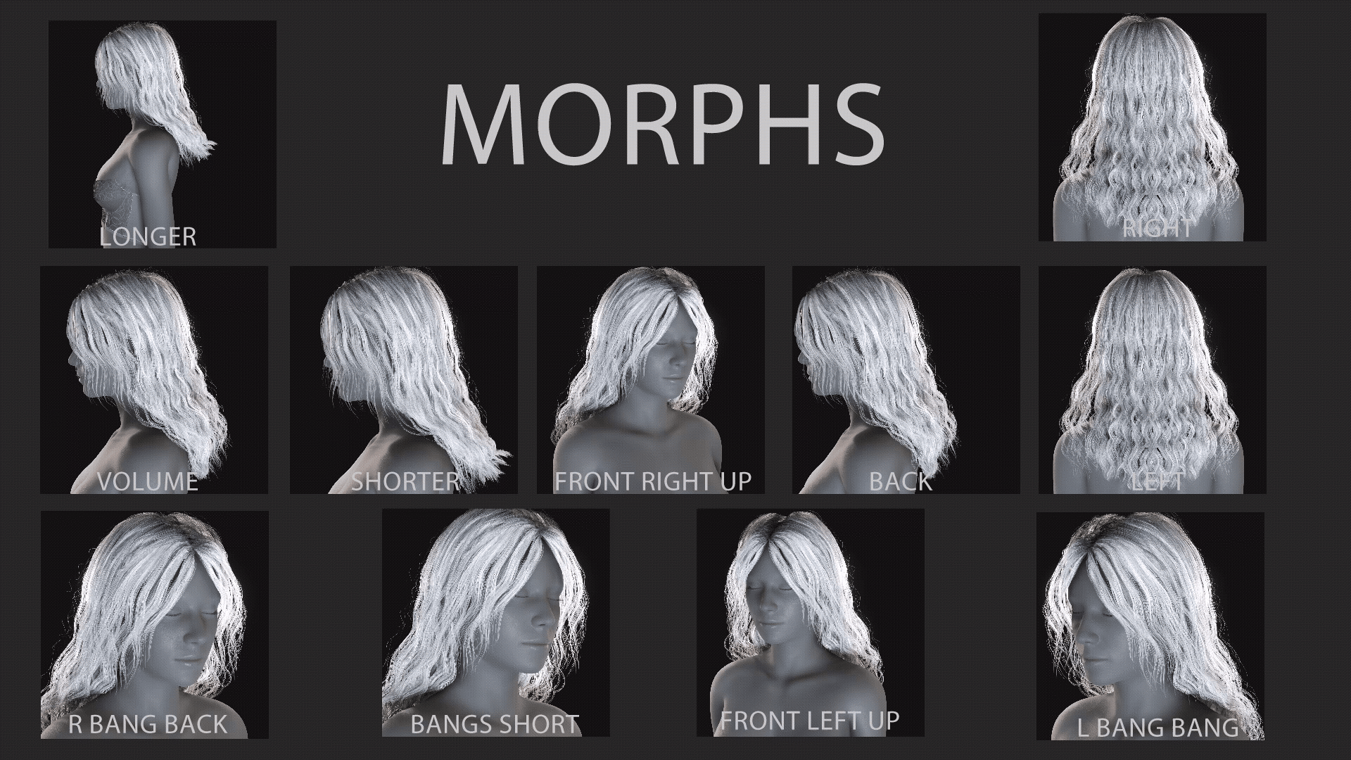 Long Wavy Center Part Hair - Character Creator/Hair - Reallusion ...