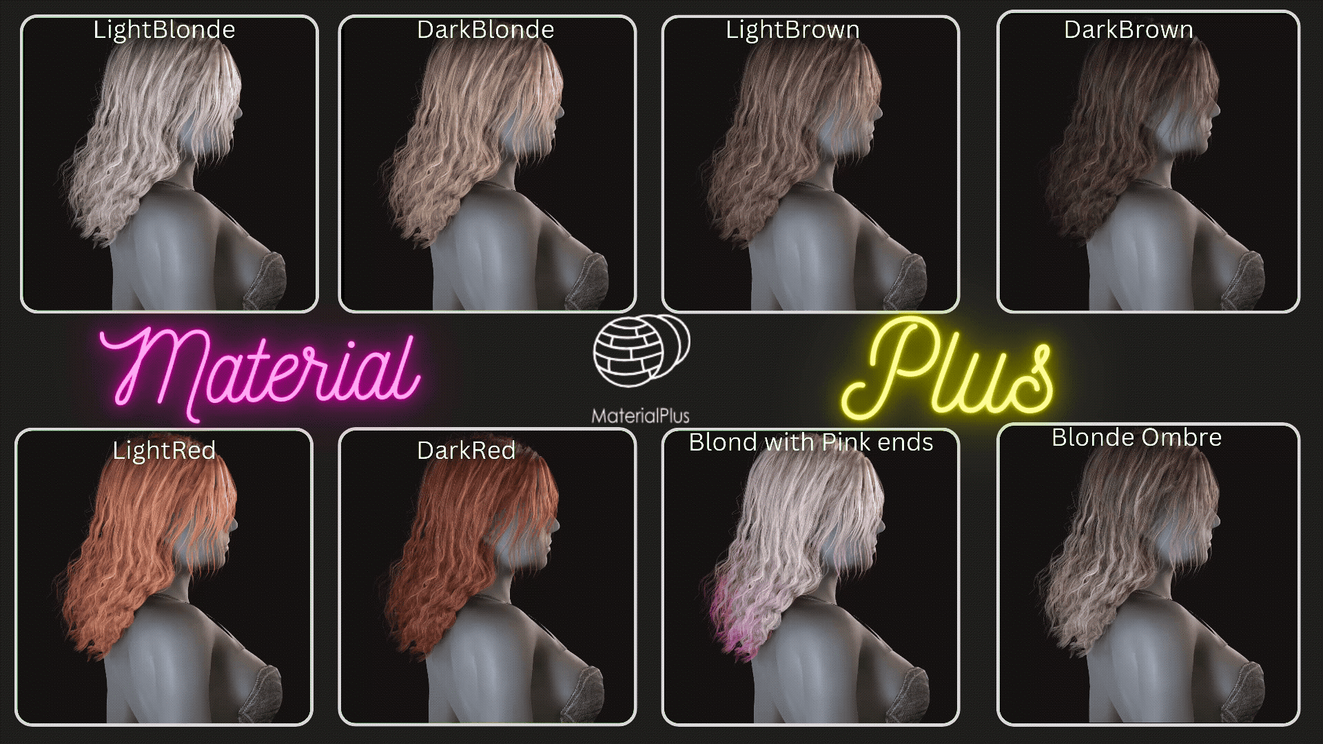 Long Wavy Center Part Hair - Character Creator/Hair - Reallusion ...