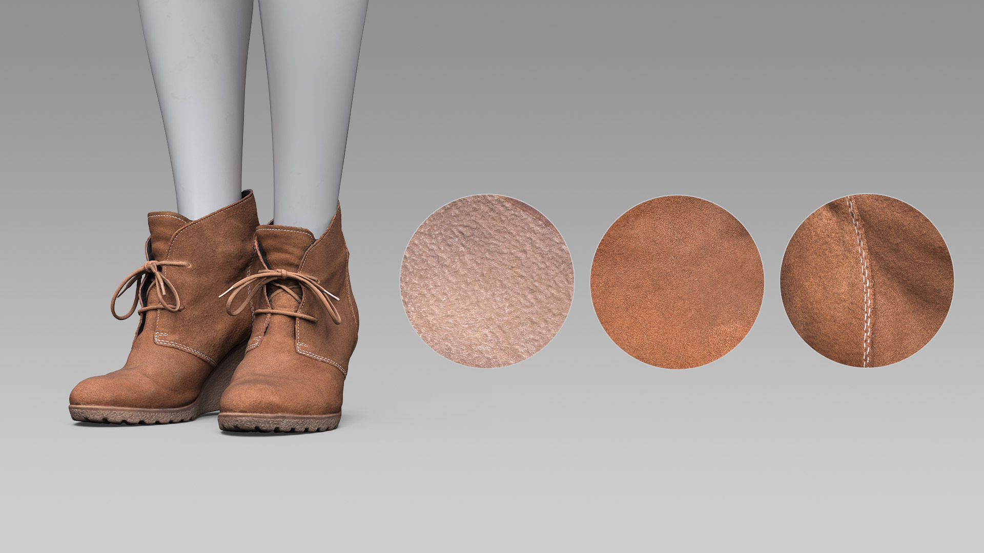 Brown Sleeve Boots - Character Creator/Outfit - Reallusion Content Store