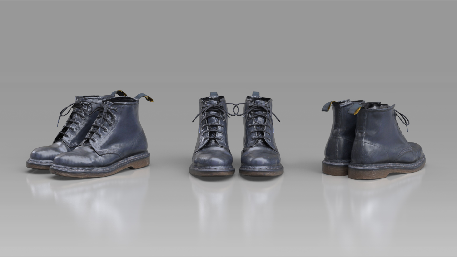 Black Leather Boots - Character Creator/Outfit - Reallusion Content Store