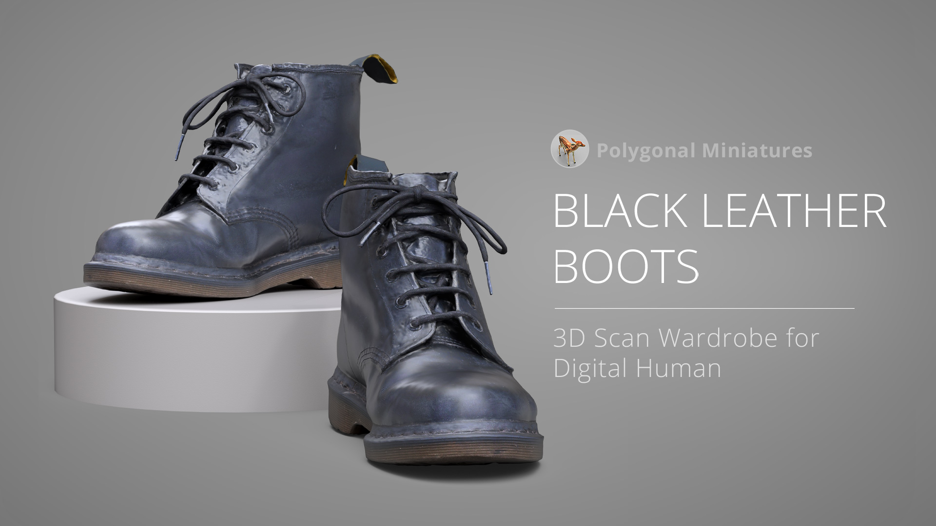 Black Leather Boots - Character Creator/Outfit - Reallusion Content Store