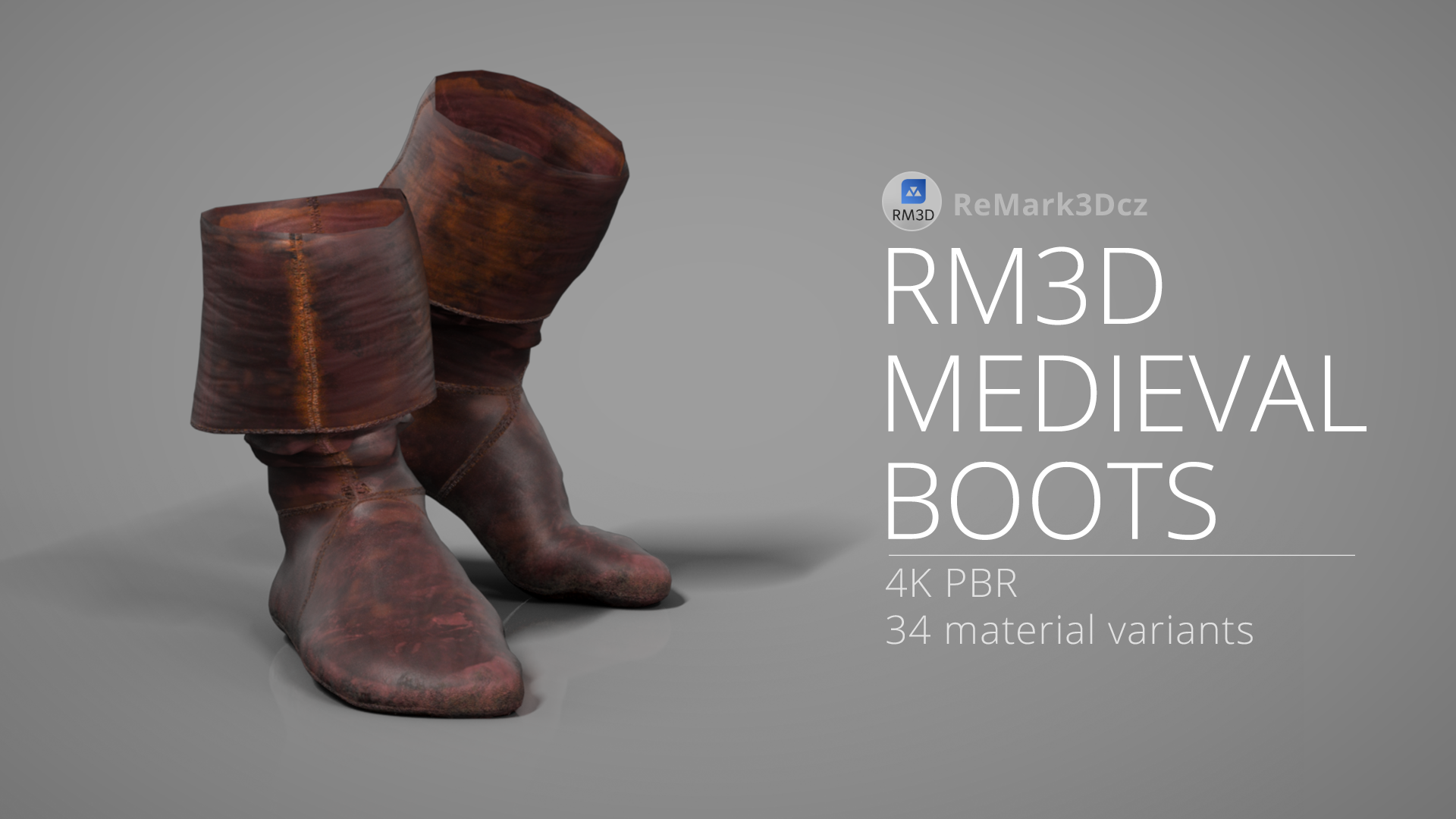 RM3D Medieval Boots (34 variants in 4K) - Character Creator/Outfit ...