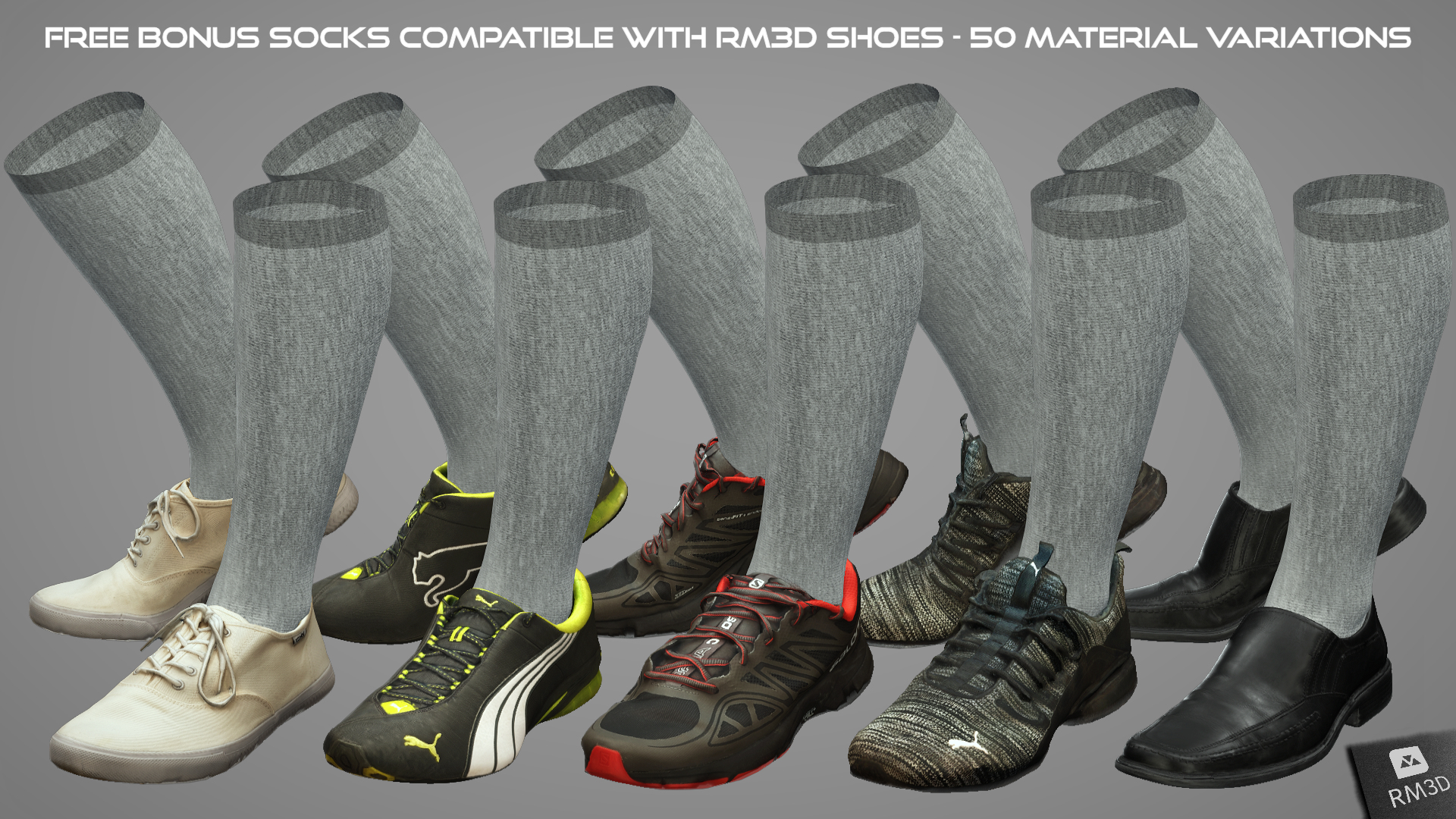 RM3D Shoes C (4K, 12 variants) - Character Creator/Outfit - Reallusion ...