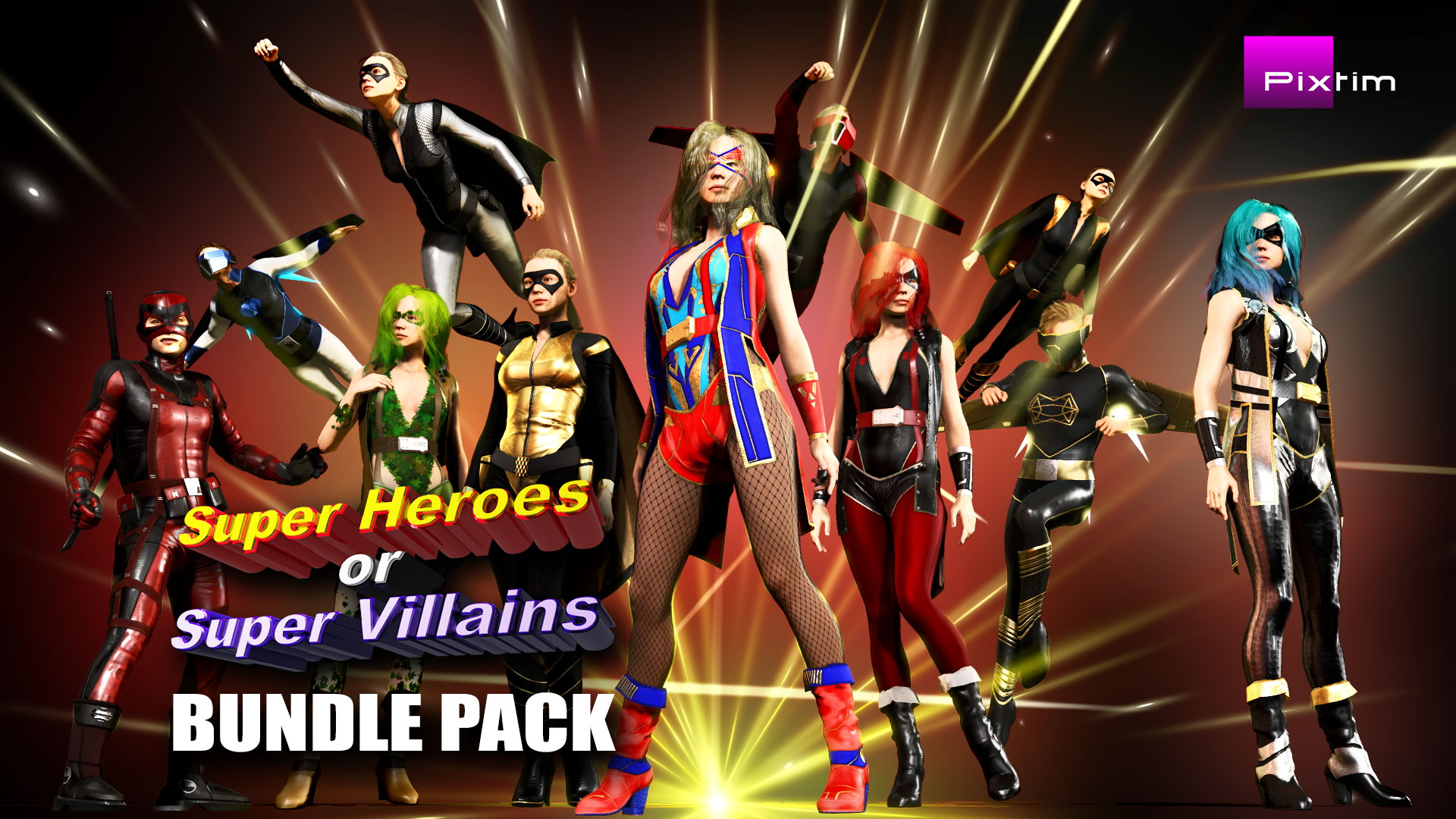 Super Heroes or Super Villains BUNDLE - Character Creator/Actor ...