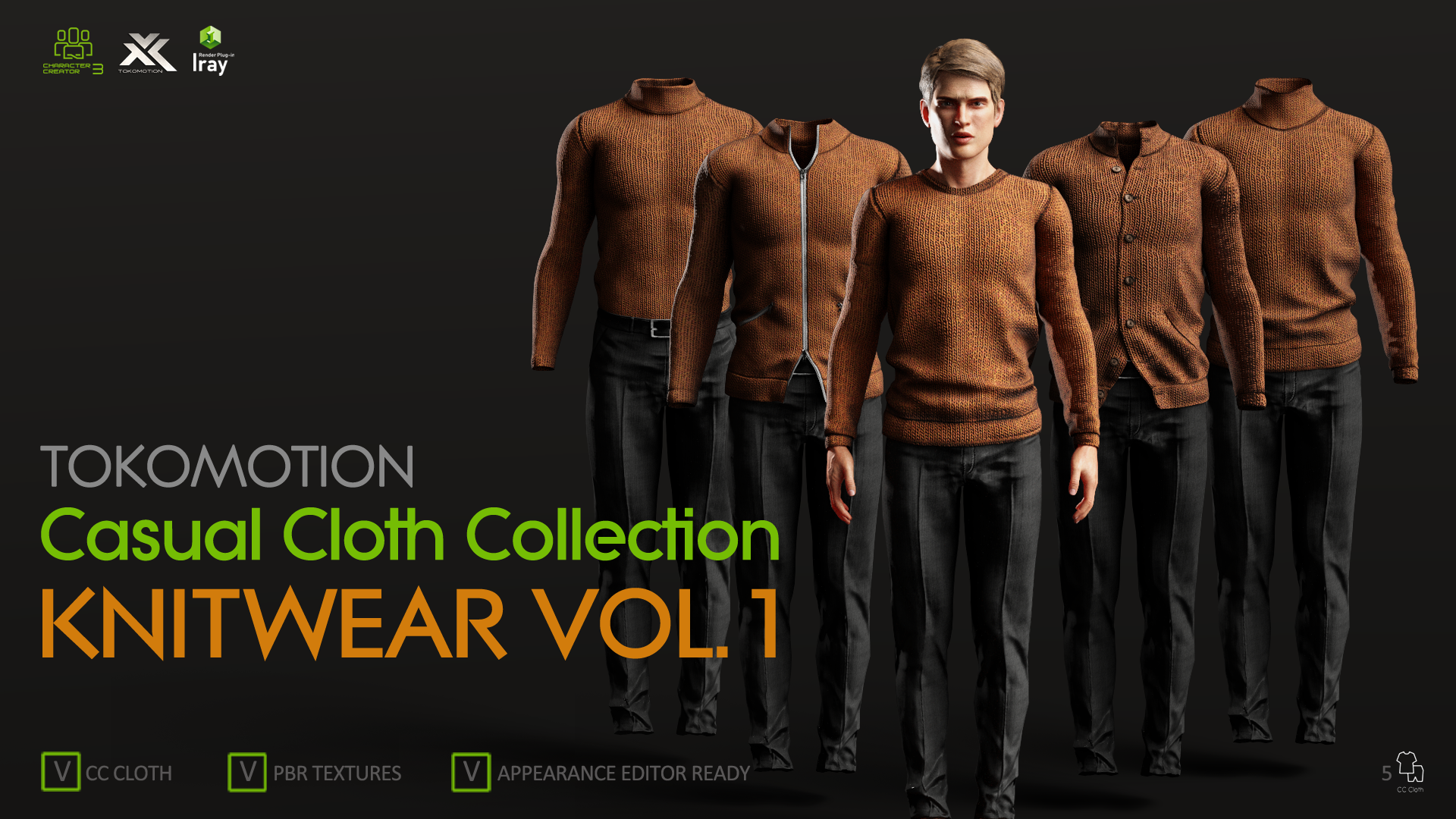 CC Knitwear Vol. 1 - Character Creator/Outfit - Reallusion Content Store
