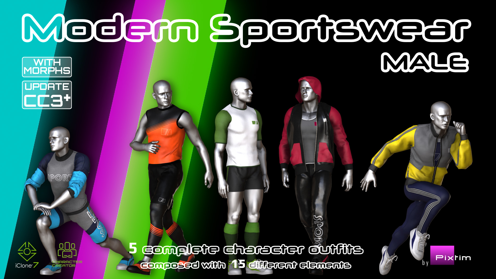 Modern SportsWear Male - Character Creator/Combo (Single PID ...