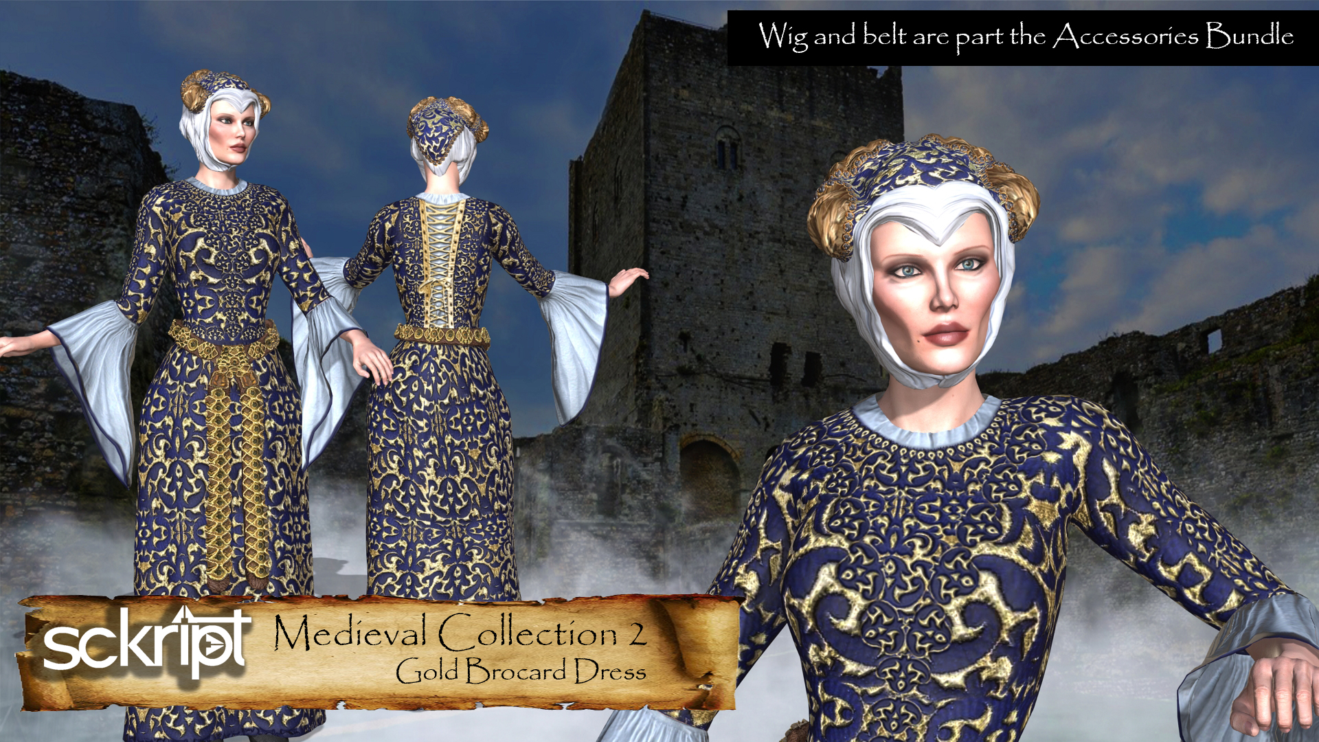 Sckript Medieval Women Collection 2 - Character Creator/Outfit - Reallusion Content Store