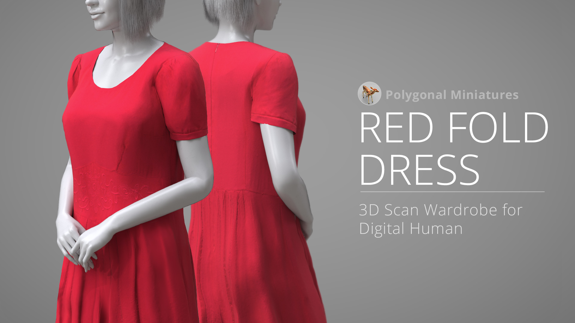Red Fold Dress - Character Creator/Outfit - Reallusion Content Store