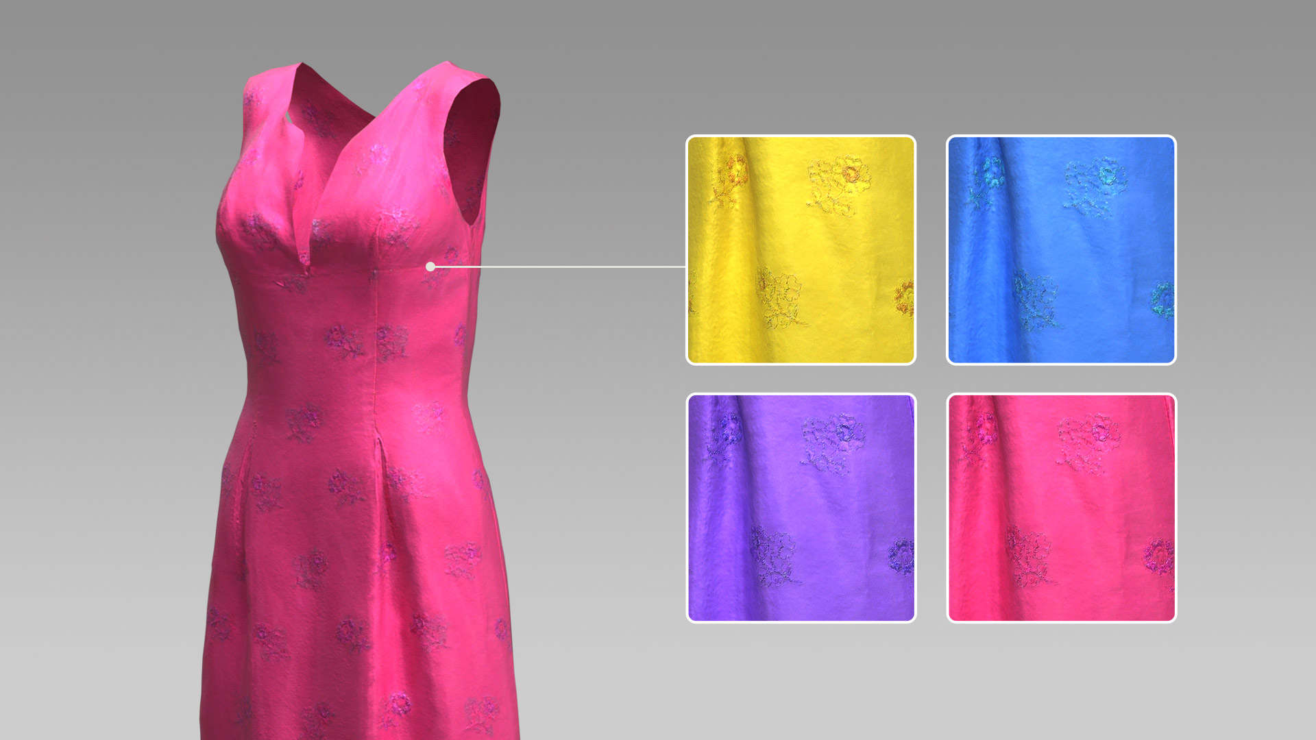 Shiny Pink Flower Dress - Character Creator/Outfit - Reallusion Content ...