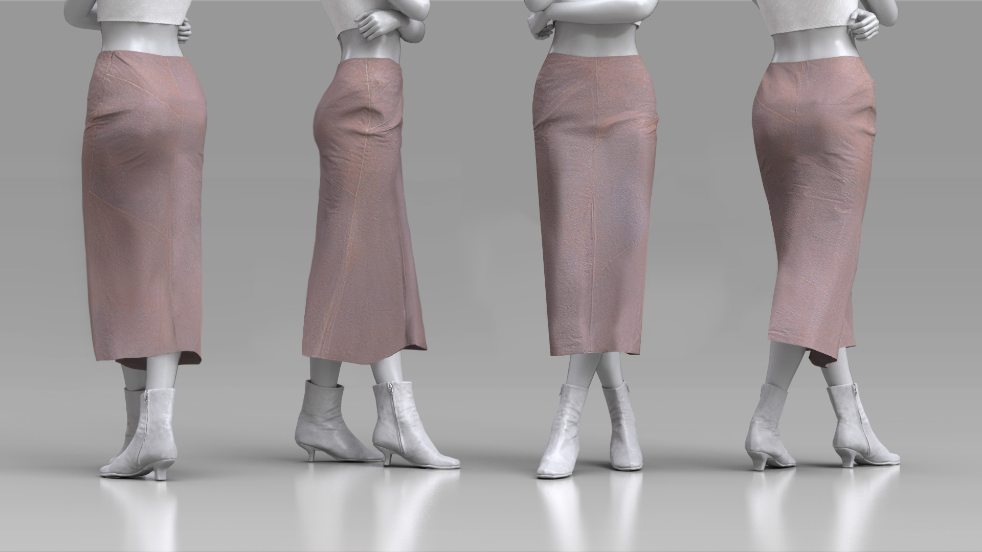 Long Brown Leather Skirt - Character Creator/Outfit - Reallusion ...