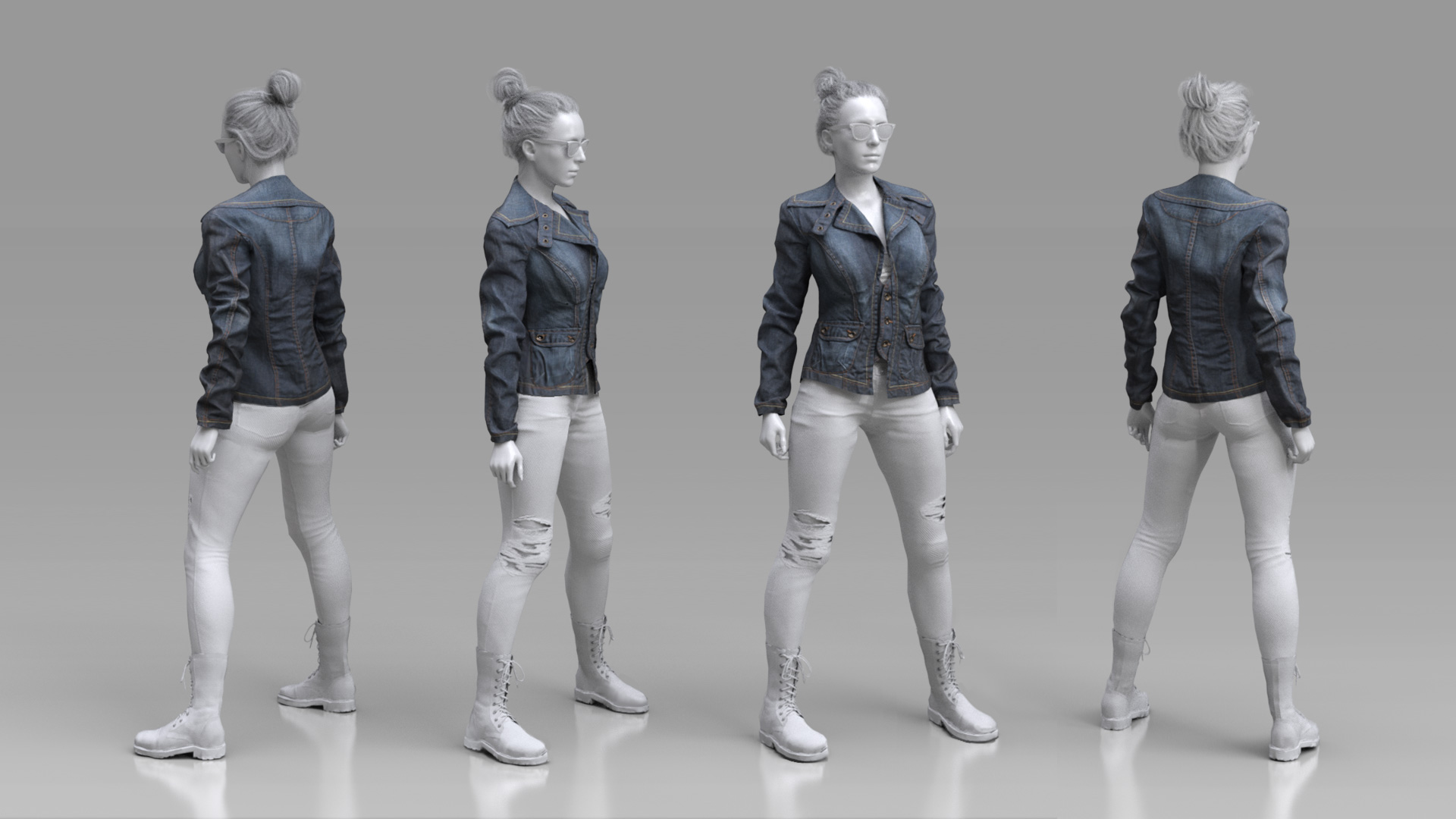 Stylish Decorated Jeans Jacket - Character Creator/Outfit - Reallusion ...