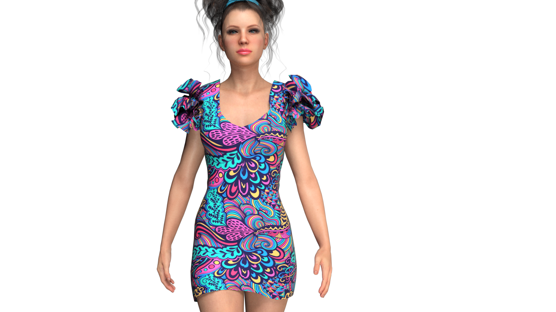 Frilly Dress - Character Creator/Outfit - Reallusion Content Store