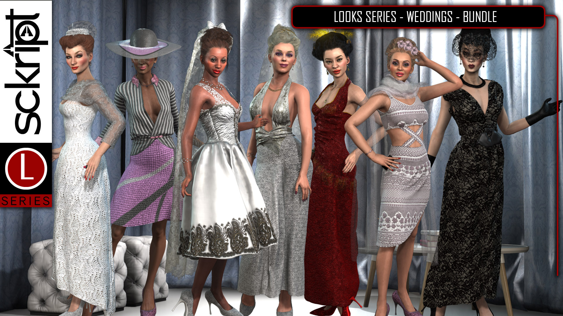 Sckript Marry Me Collection Dresses Bundle - Character Creator/Outfit ...
