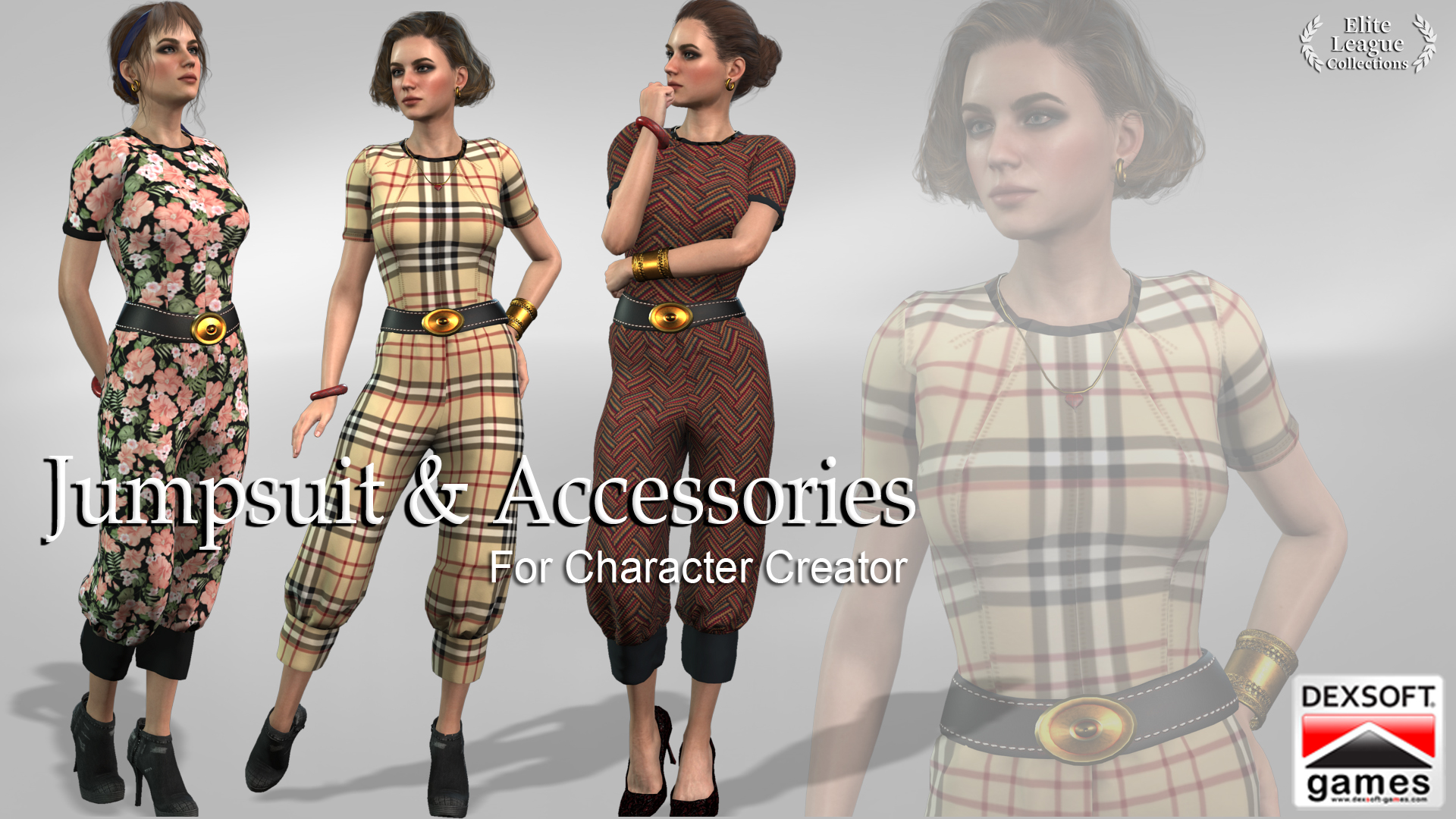 Jumpsuits & Accessories - Character Creator/Outfit - Reallusion Content ...