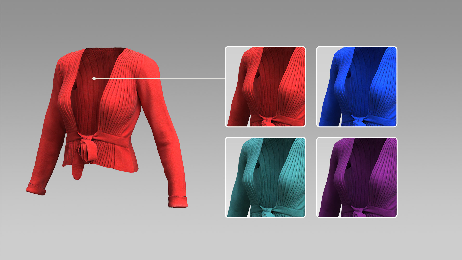 Red Cardigan Belt - Character Creator/Outfit - Reallusion Content Store
