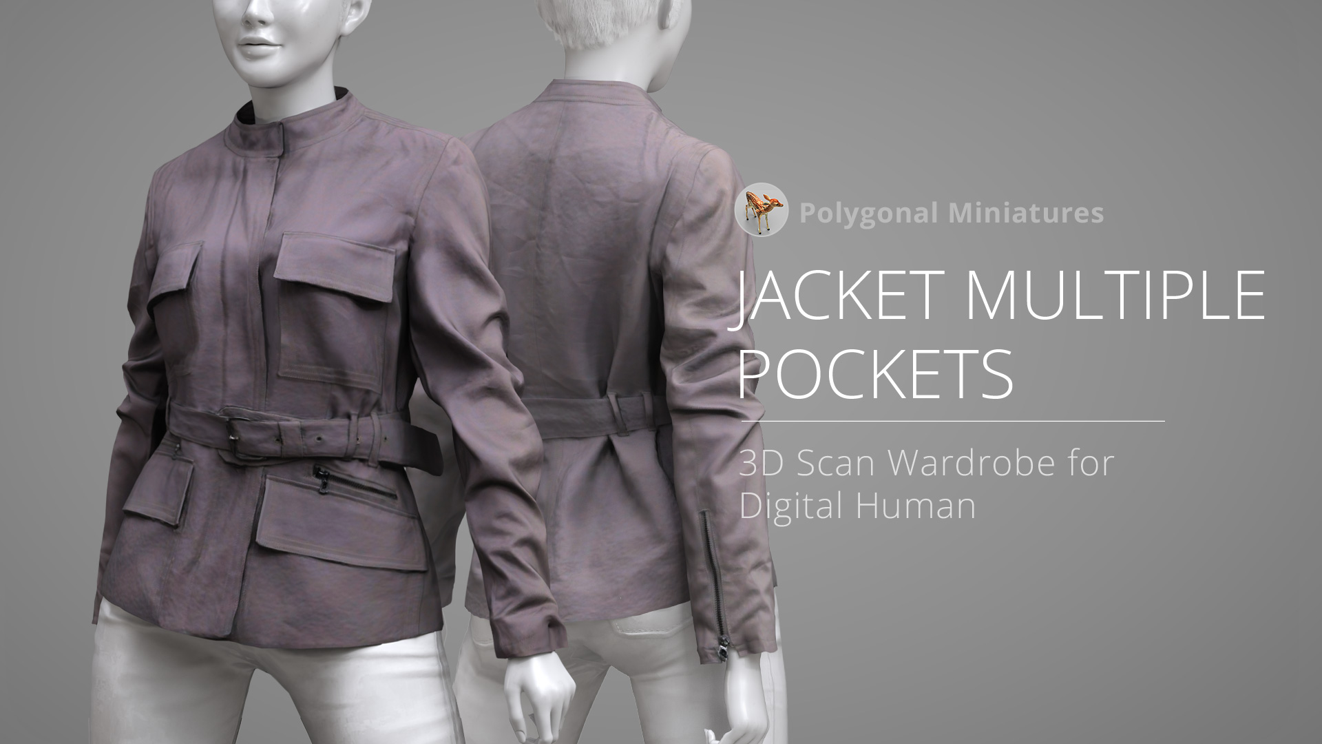Jacket Multiple Pockets - Character Creator/Outfit - Reallusion Content ...