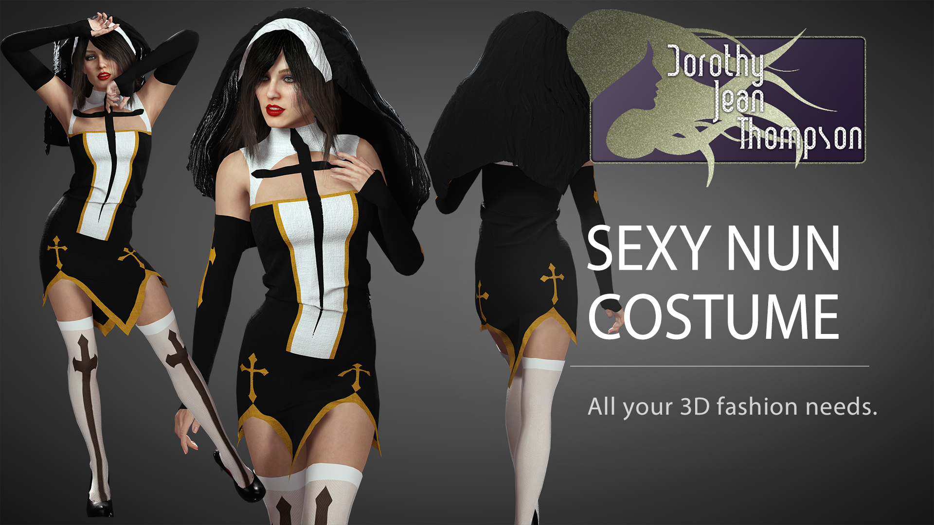 Sexy Nun Costume Character Creator Outfit Reallusion Content Store