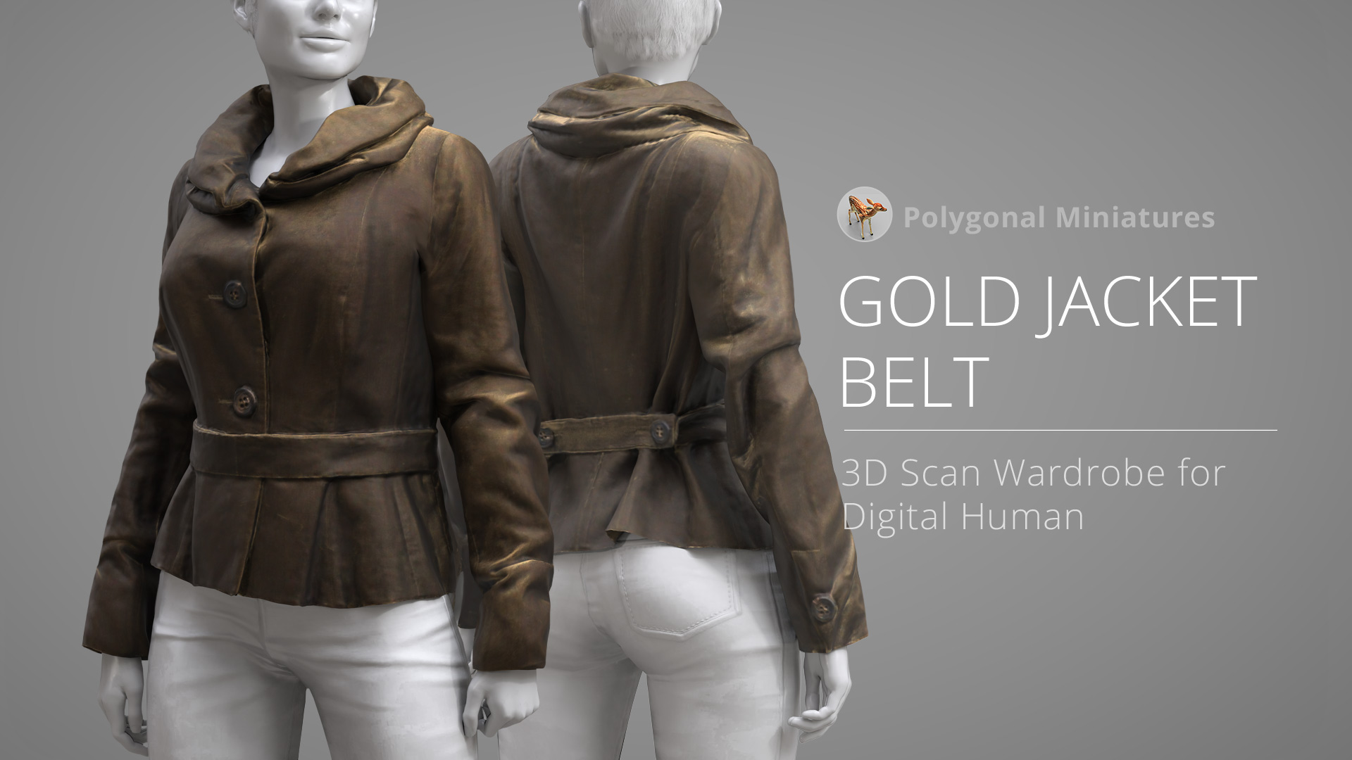 Gold Jacket Belt - Character Creator/Outfit - Reallusion Content Store