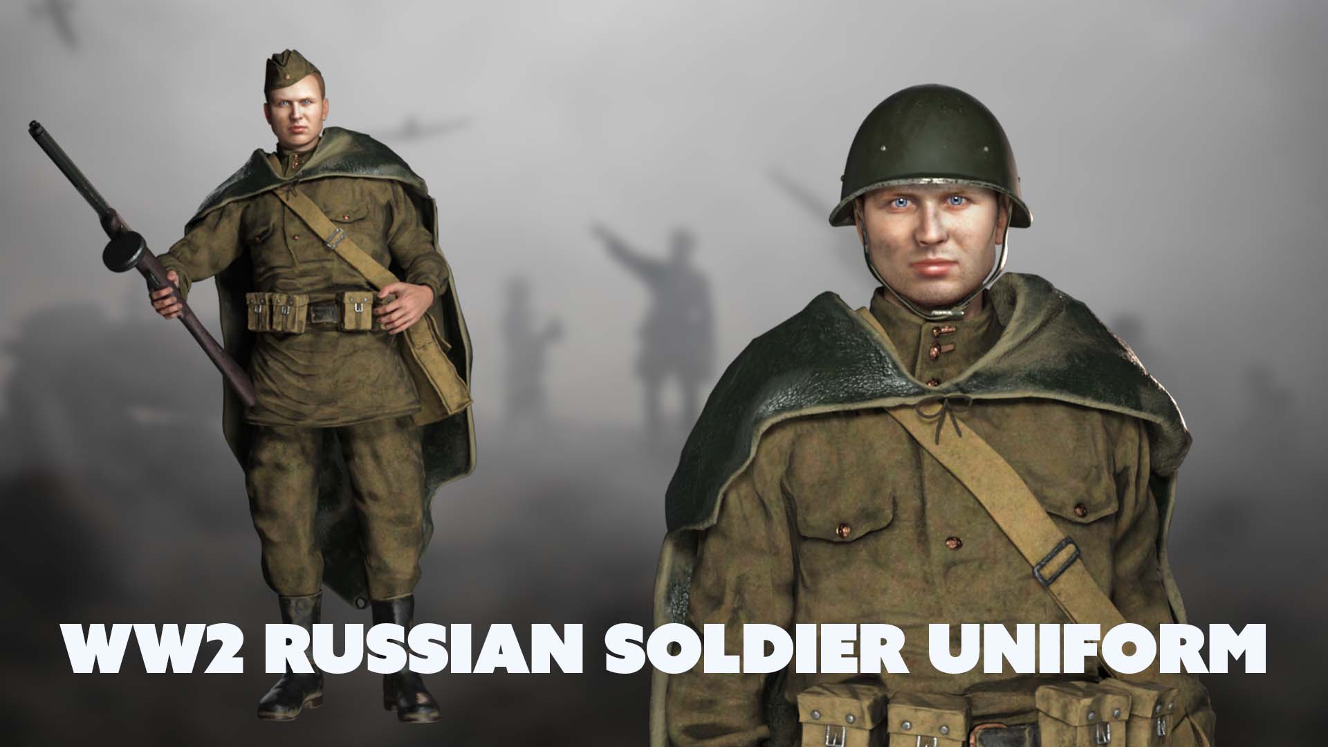 WW2 Russian Uniform Pack - Character Creator/Outfit - Reallusion ...