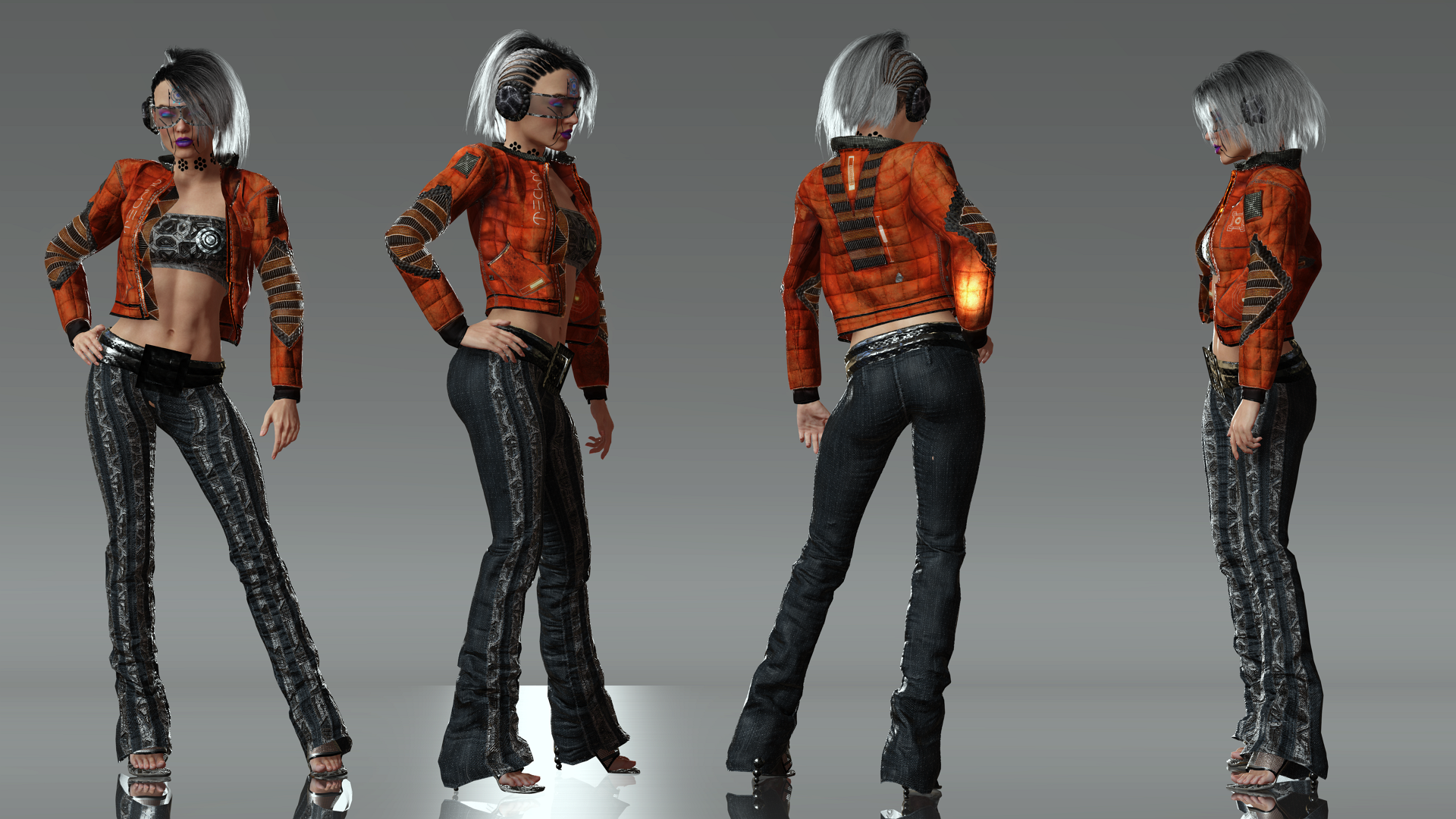 Cyber Punk Outfits Pack-V2 - Character Creator/Outfit - Reallusion ...