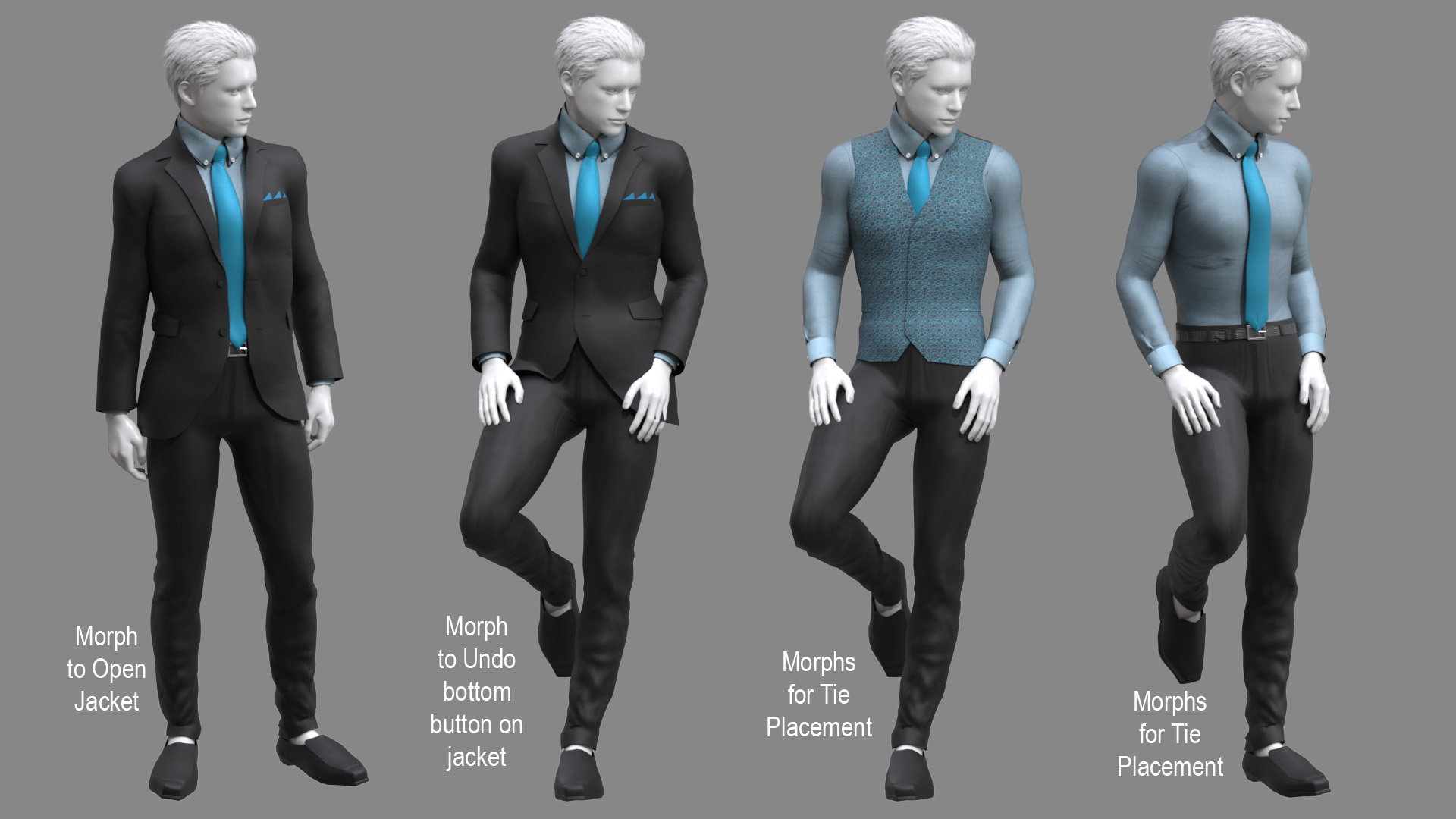Men's Suits - Character Creator/Outfit - Reallusion Content Store