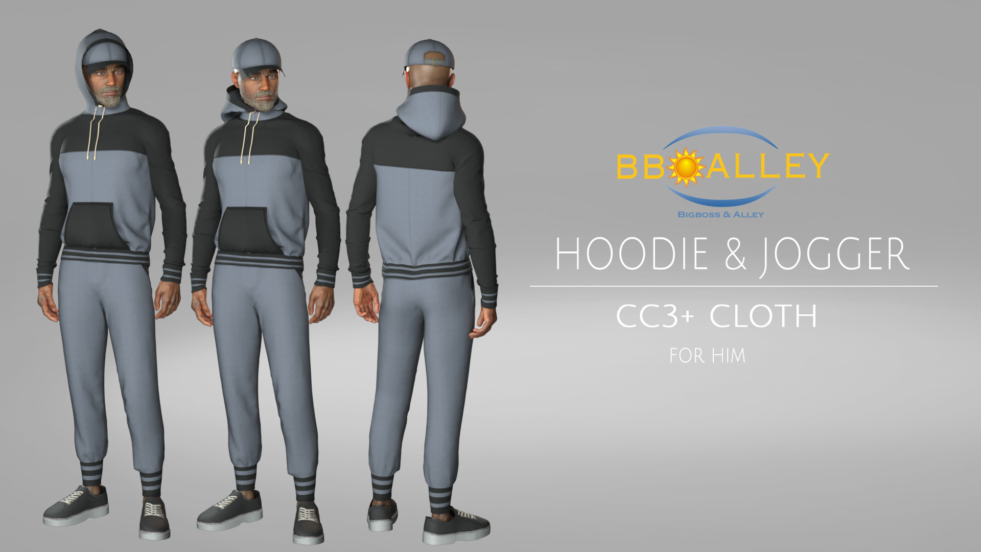 Hoodies & Joggers - M - Character Creator/Outfit - Reallusion Content Store