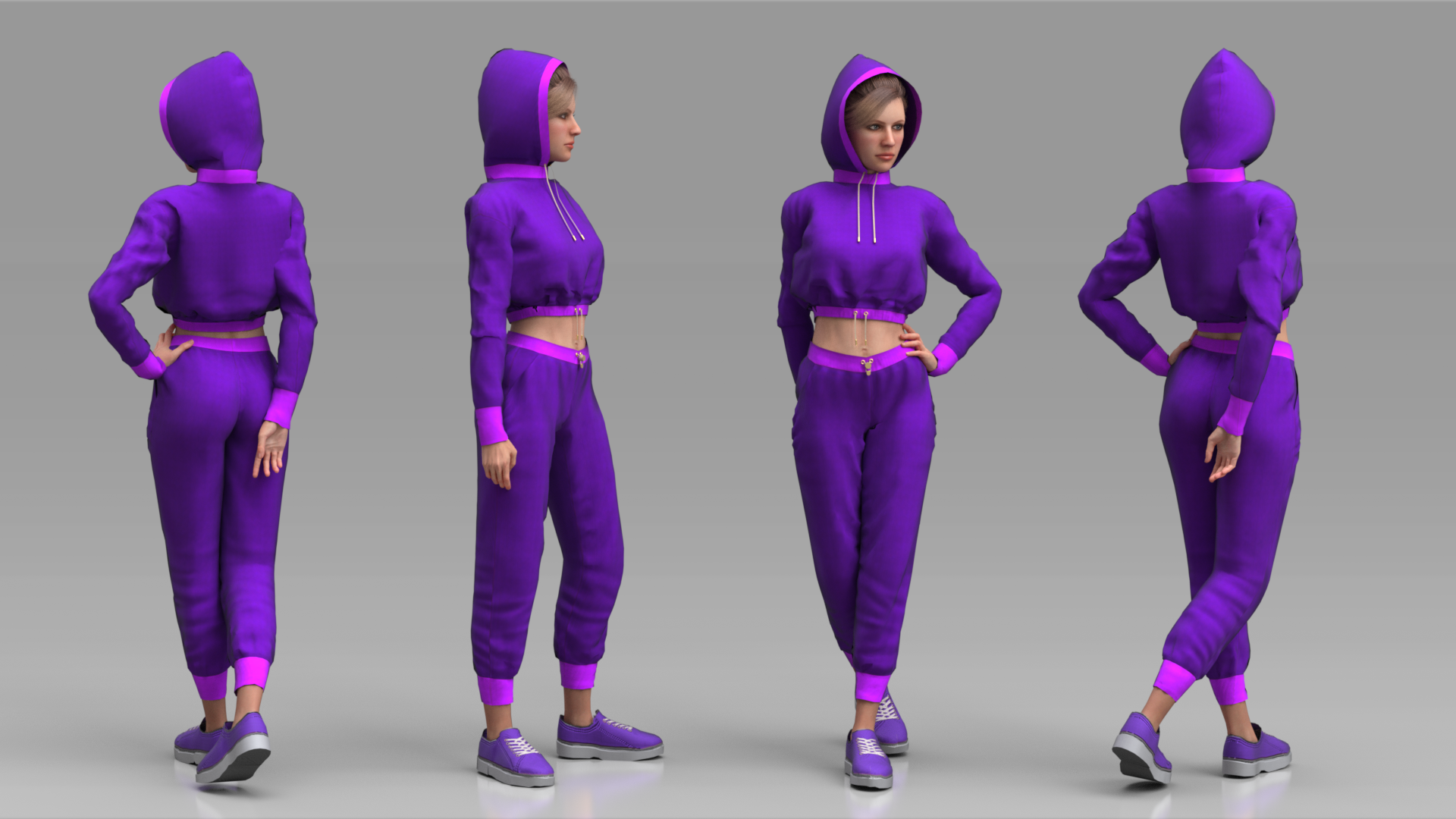 Cropped Hoodies - Character Creator/Outfit - Reallusion Content Store