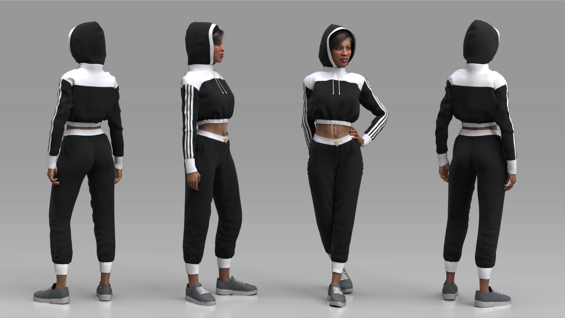 Cropped Hoodies - Character Creator/Outfit - Reallusion Content Store