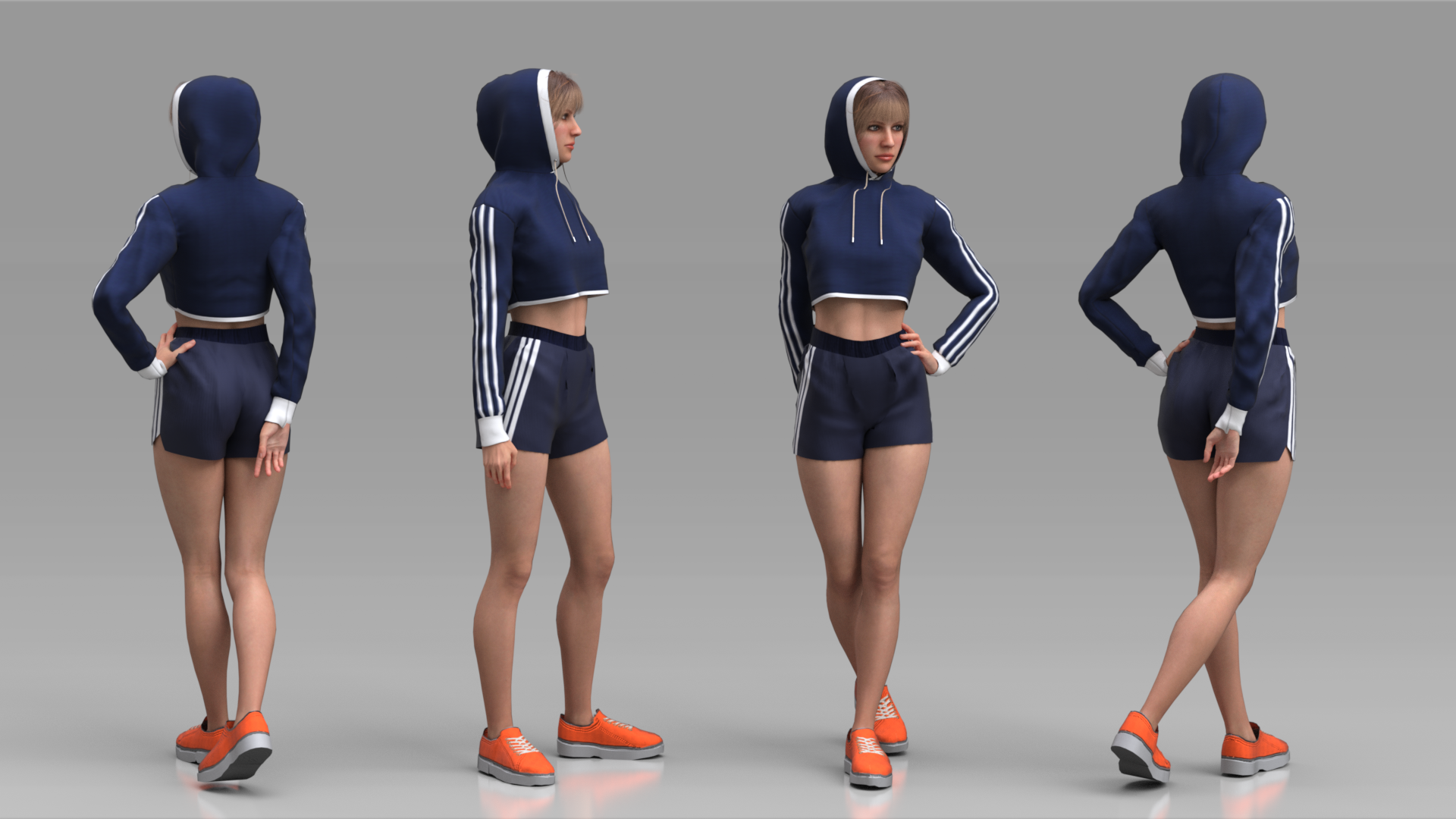 Cropped Hoodies - Character Creator/Outfit - Reallusion Content Store