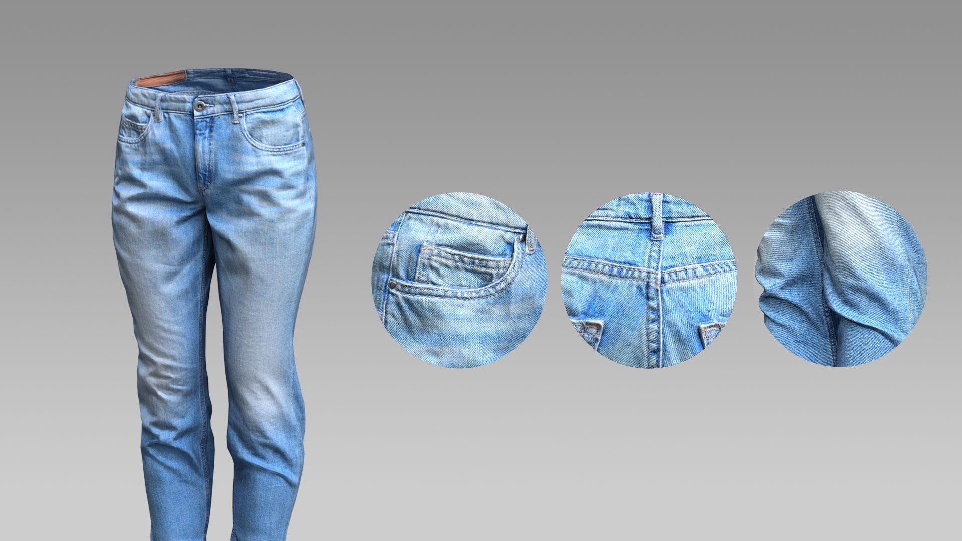 Jeans Trousers Medium Length Pants - Character Creator/Outfit ...