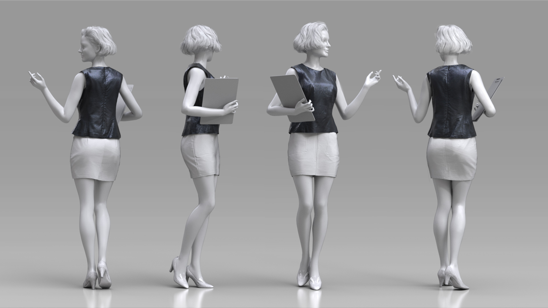 Black Leather Mini Jacket - Character Creator/Outfit - Reallusion ...