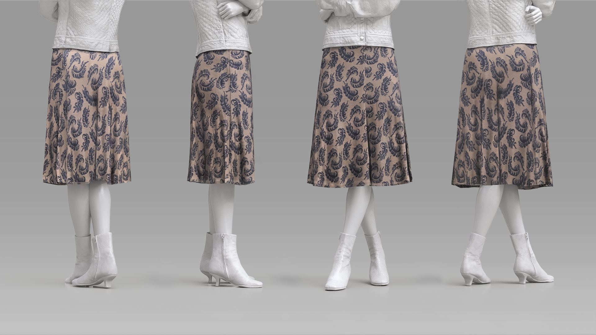 Feather Decorated Skirt Pattern Elegant - Character Creator/Outfit ...