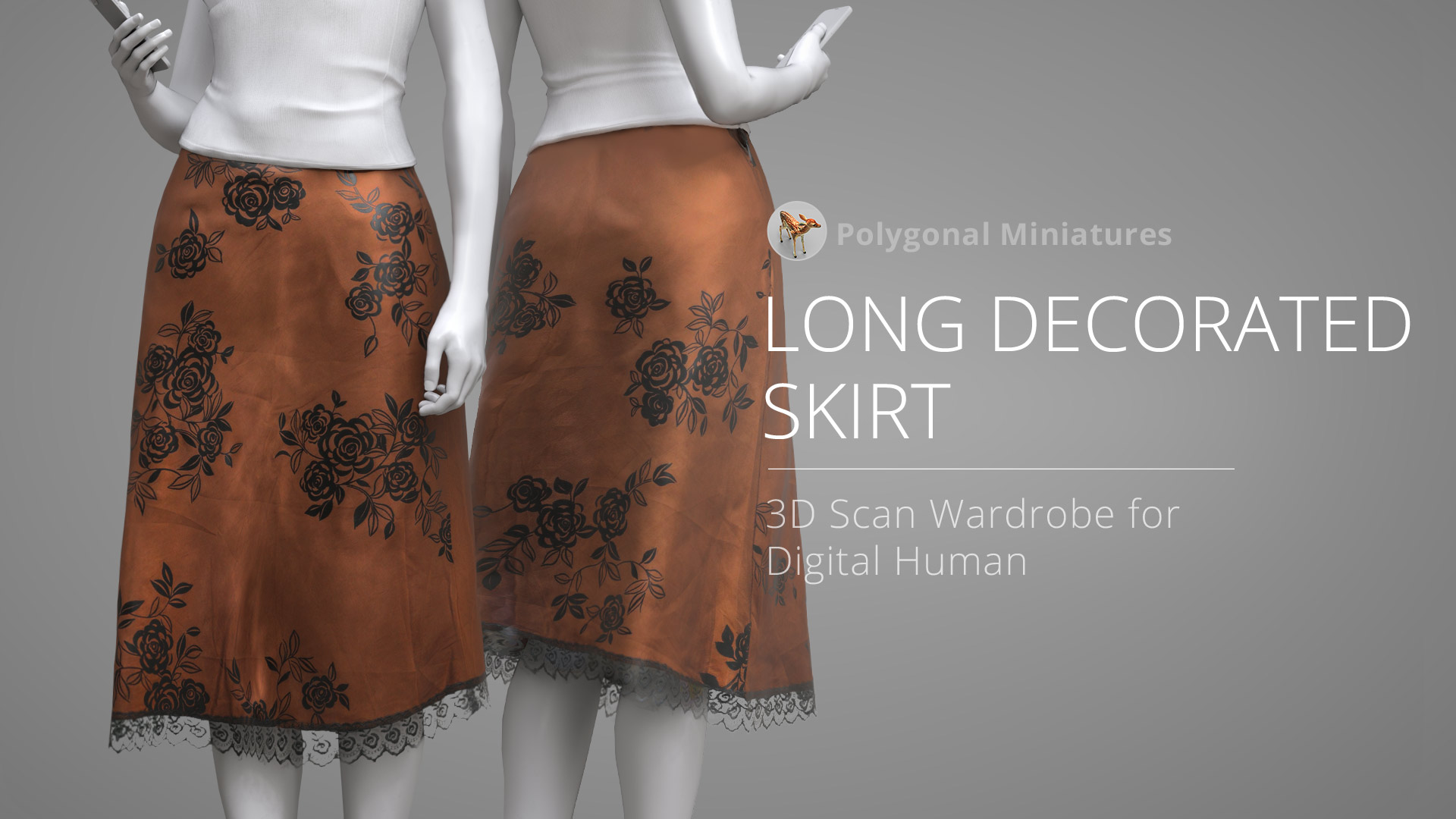Long Decorated Skirt - Character Creator/Outfit - Reallusion Content Store