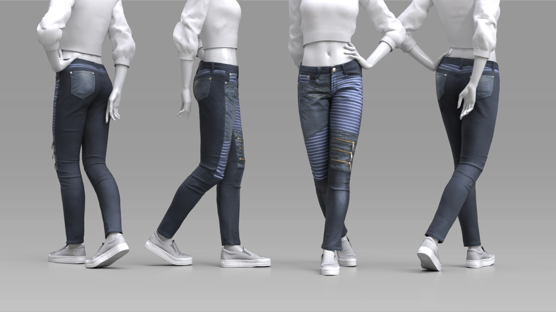 Zipper Pants - Character Creator/Outfit - Reallusion Content Store