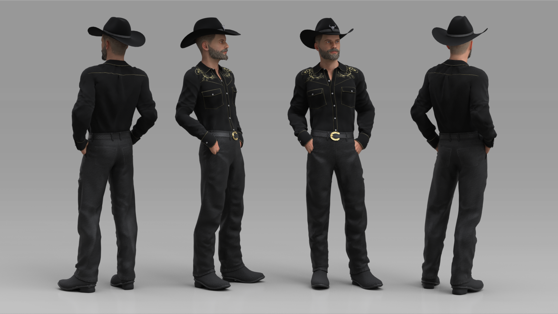 Western Combo - Character Creator/Outfit - Reallusion Content Store