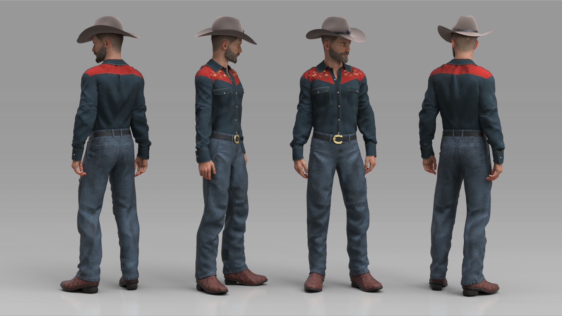 Western Combo - Character Creator/Outfit - Reallusion Content Store
