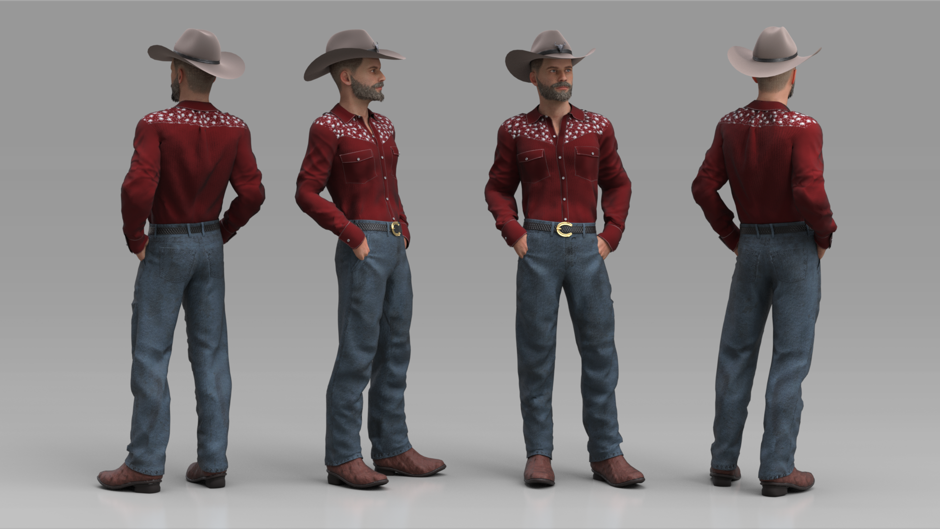 Western Combo - Character Creator/Outfit - Reallusion Content Store