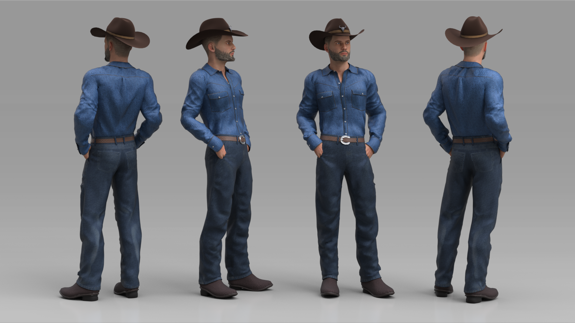 Western Combo - Character Creator/Outfit - Reallusion Content Store